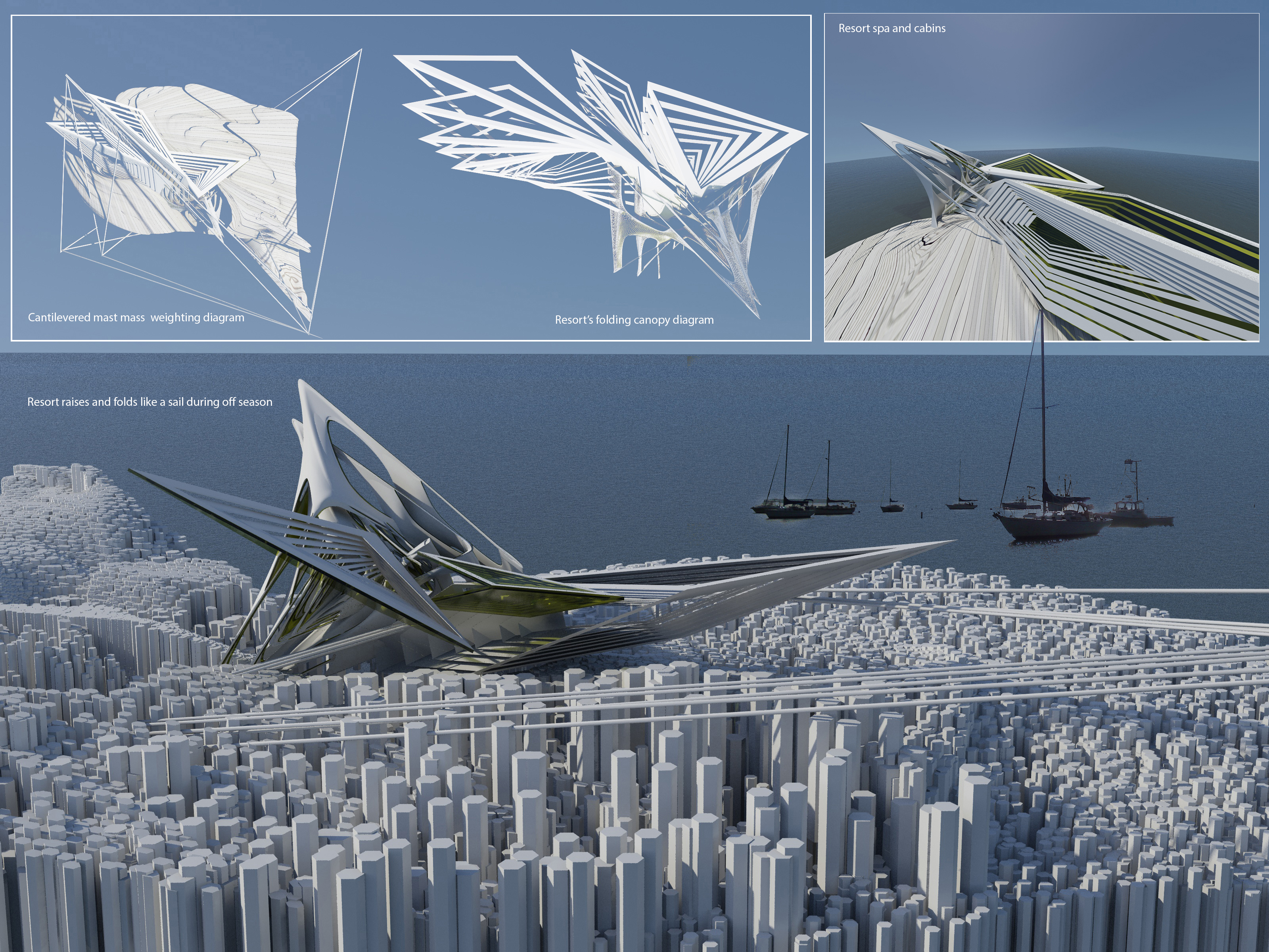 Hydrokinetic Geyser tidal pool resort by Margot Krasojevic Architecture ...