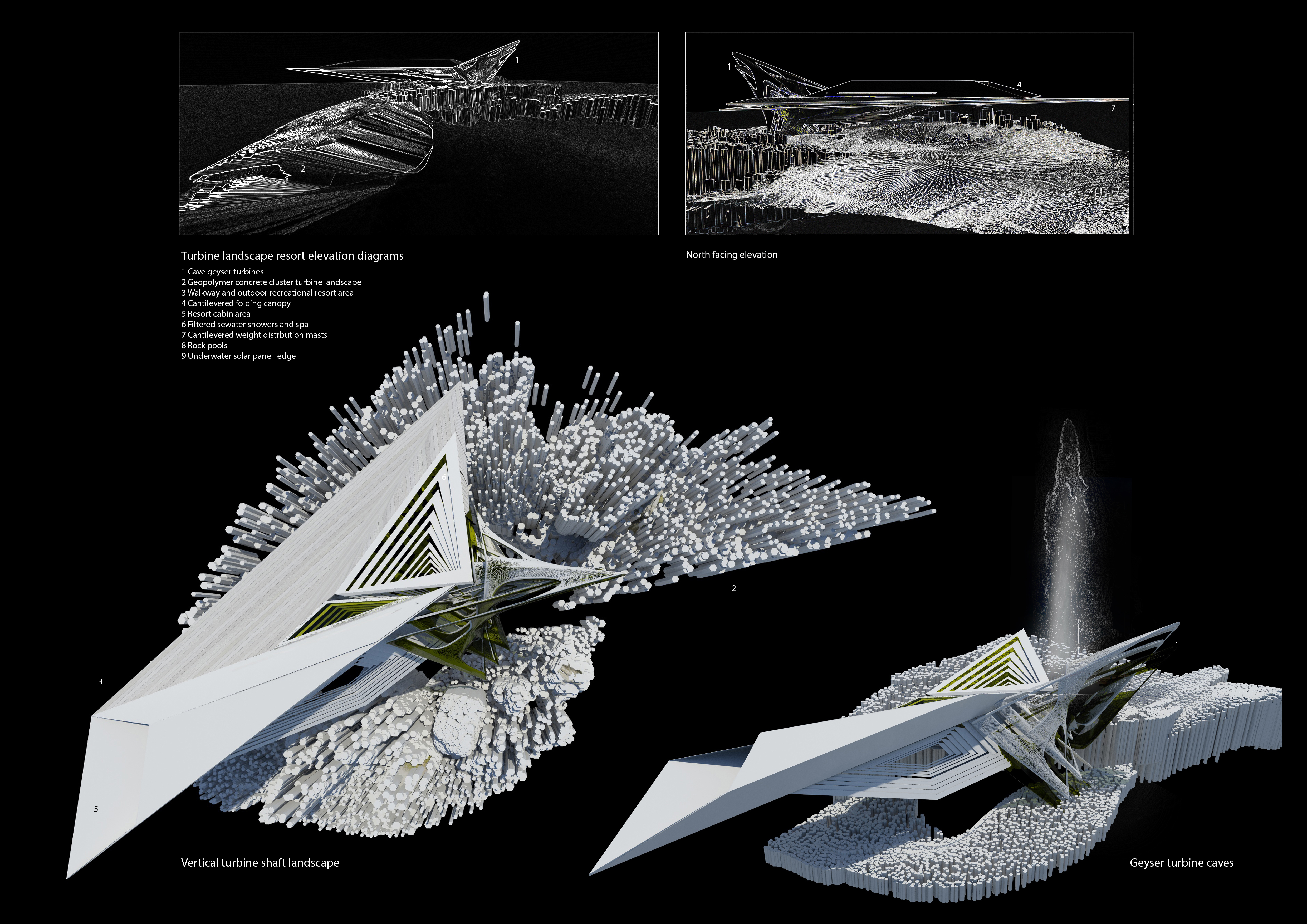 Hydrokinetic Geyser tidal pool resort by Margot Krasojevic Architecture ...