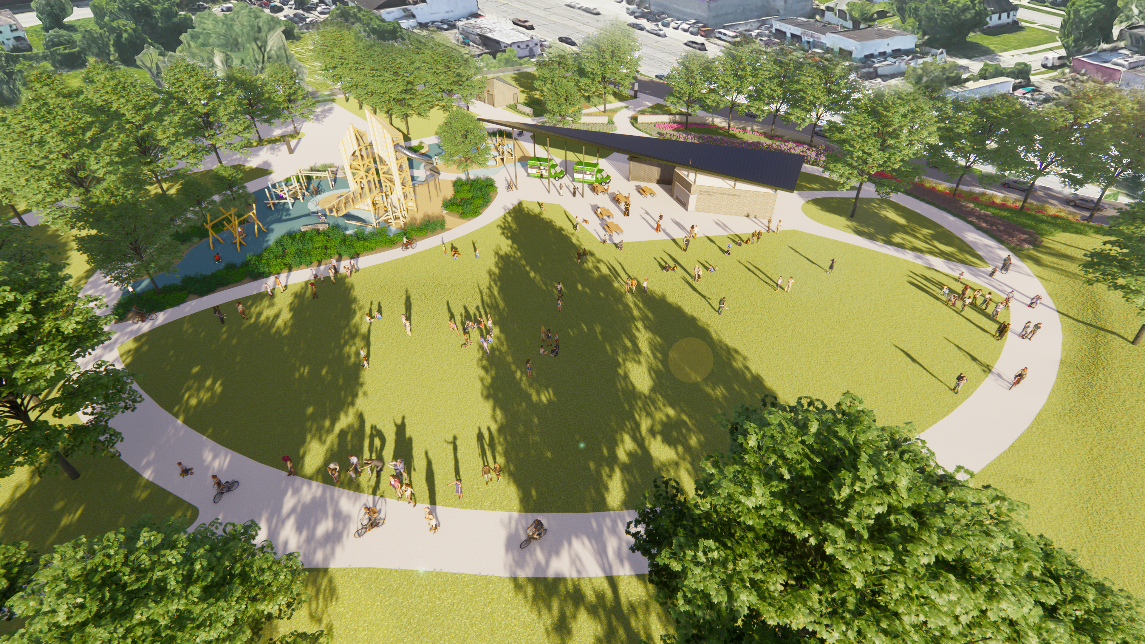 Joe Louis Greenway Framework Plan by SmithGroup - Architizer