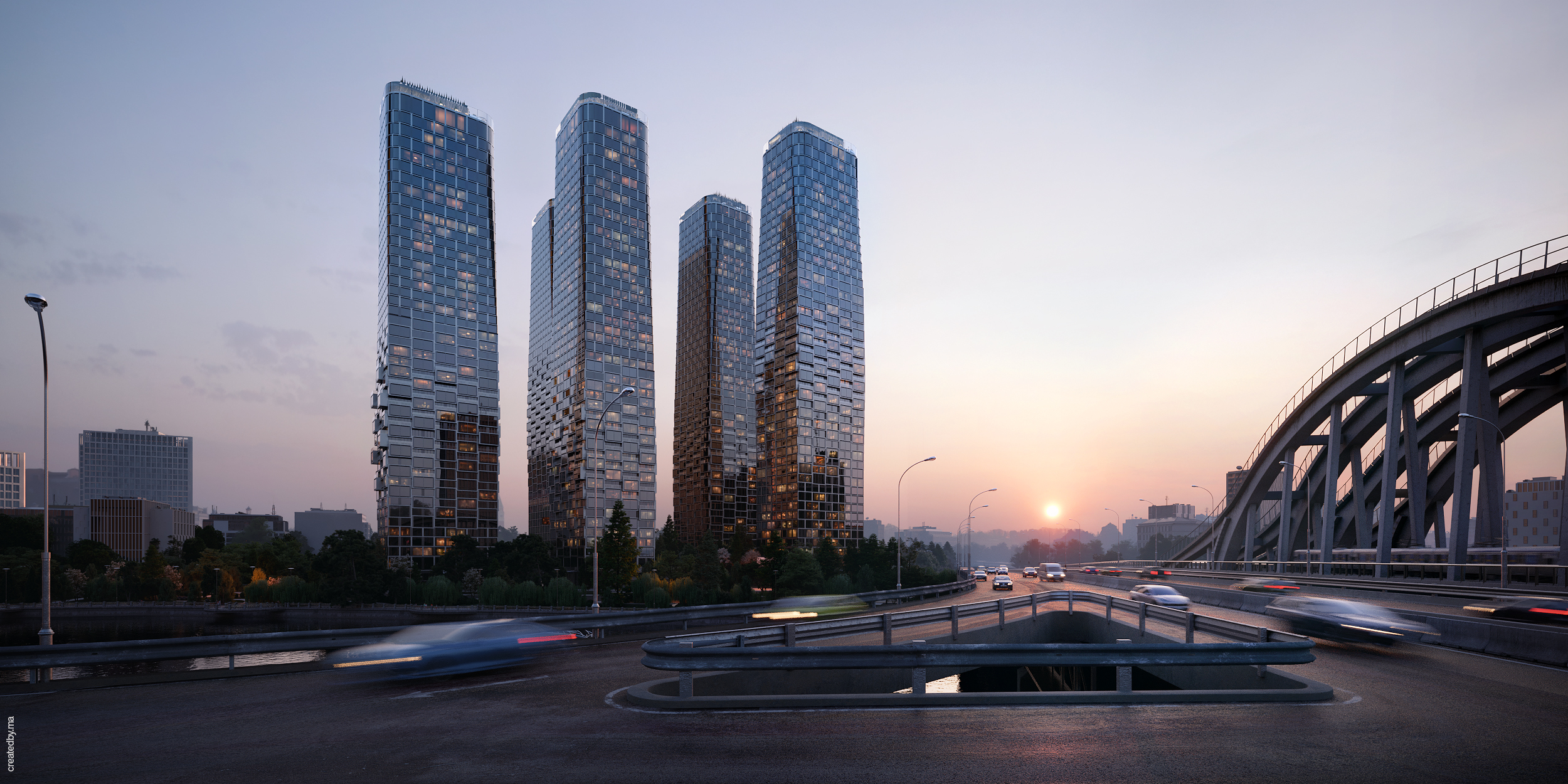 River Park Towers Kutuzovsky by createdby.ma - Architizer