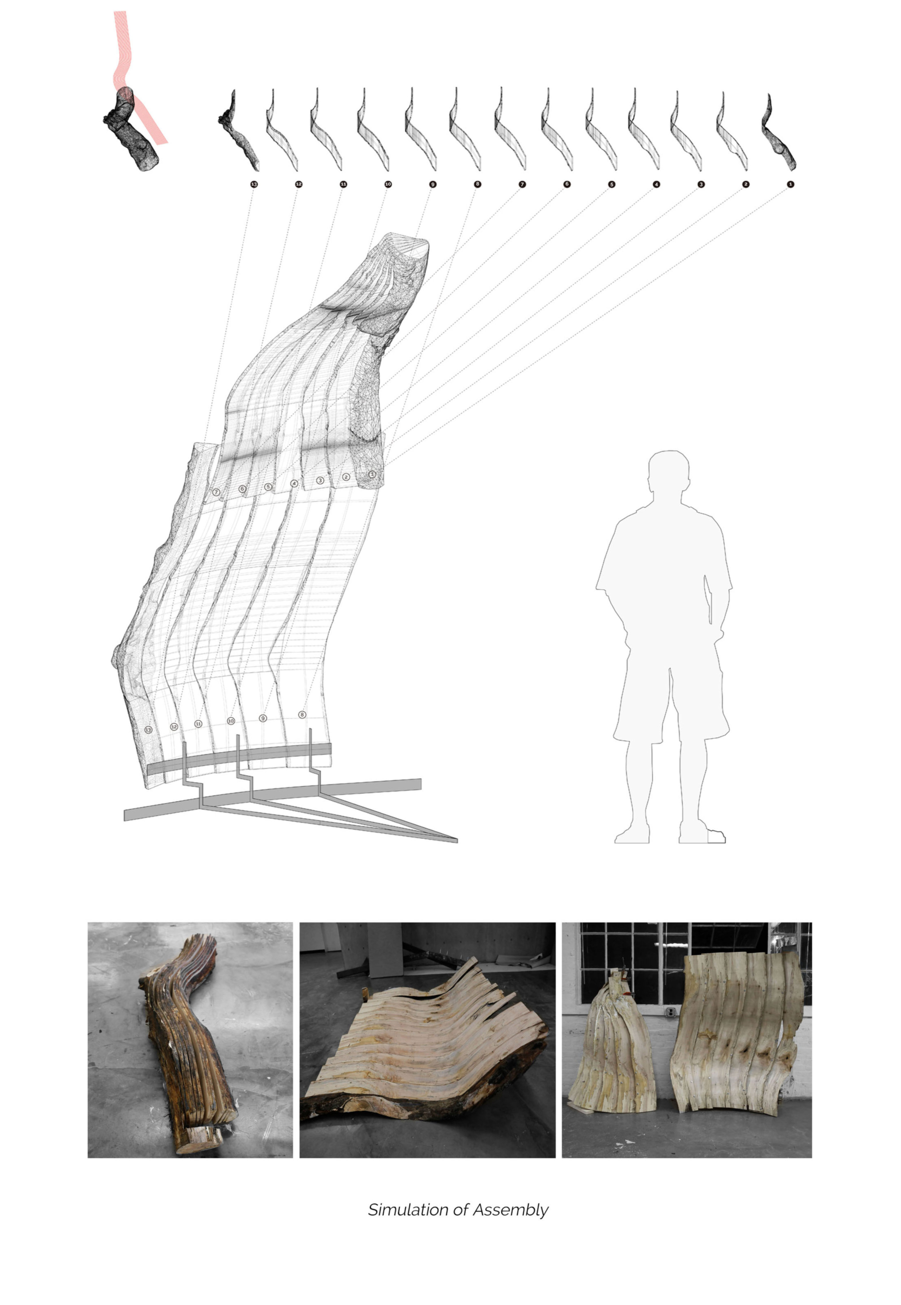 Digital Curvature — Experimental Study of Digital Wood Fabrication by ...