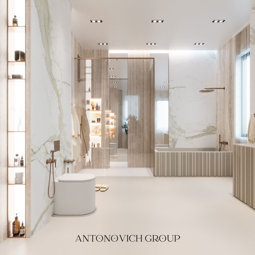 Sanitary Services for Modern Bathroom by LUXURY ANTONOVICH DESIGN ...