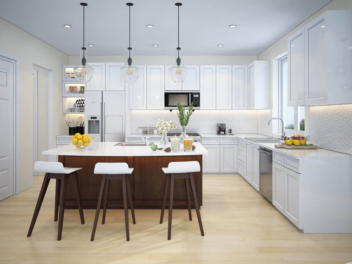 3D Interior Rendering for Kitchen by The 2D3D Floor Plan Company ...