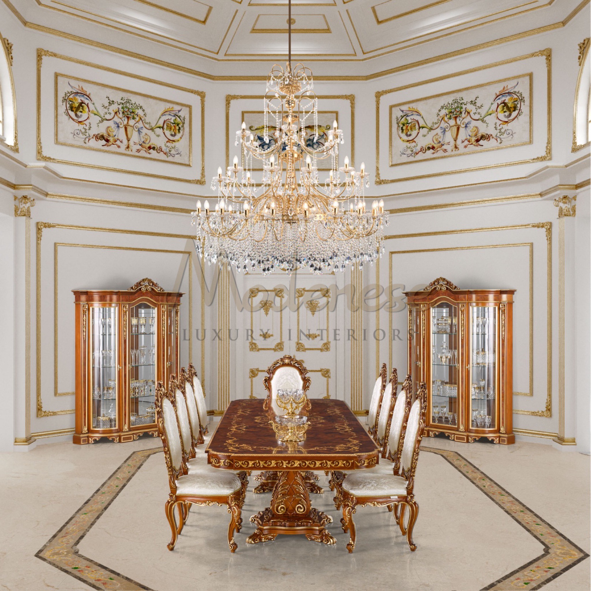 Baroque Style Dining Room Design Idea by MODENESE Luxury Interiors ...