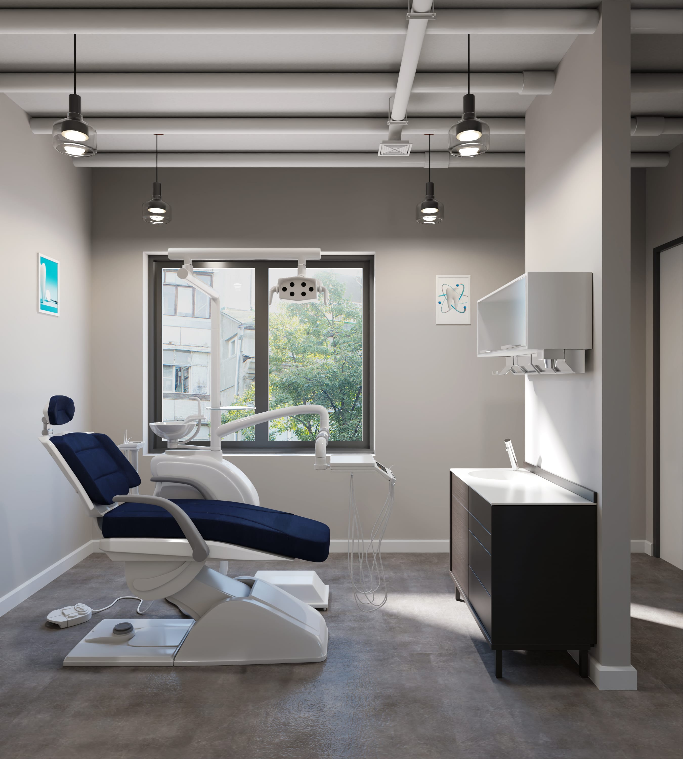 Dental Clinic 3D Interior Rendering Perspective Views by The 2D3D Floor ...