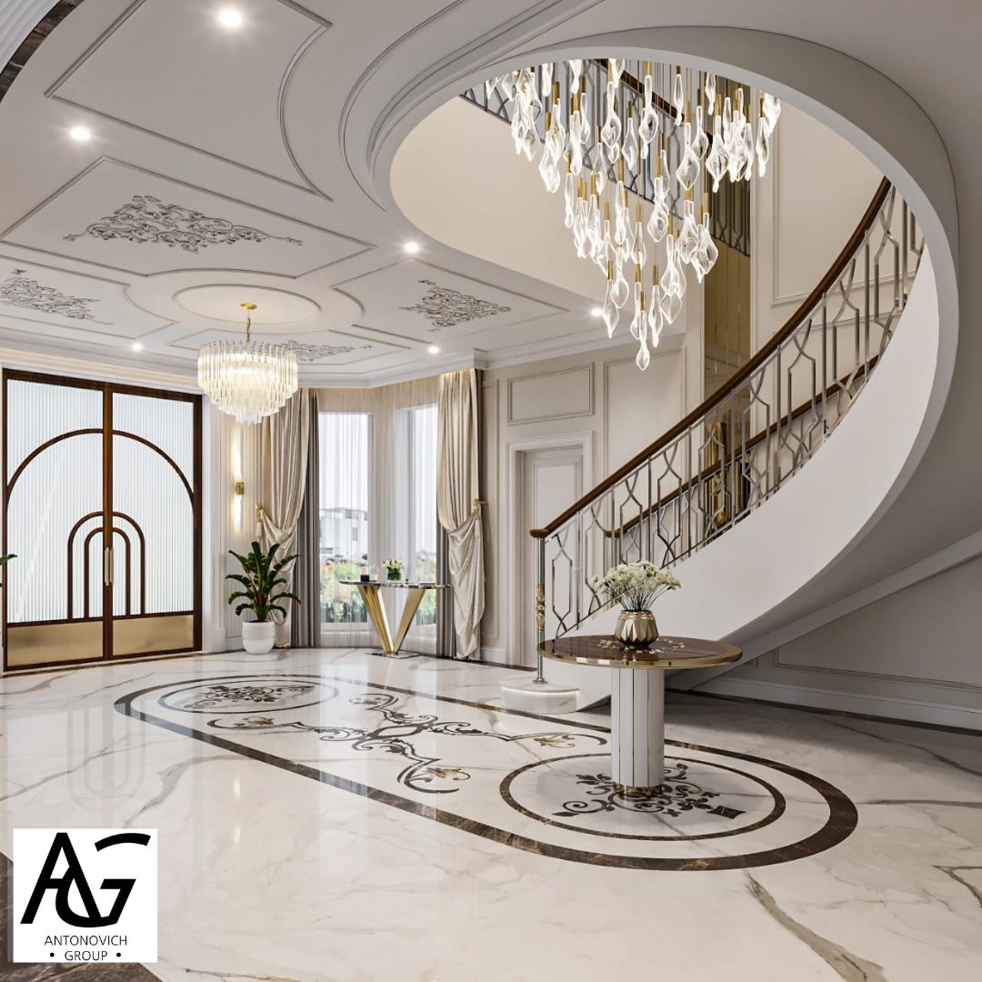 Luxury Villa Main Entrance Interior Design by Antonovich Group by ...