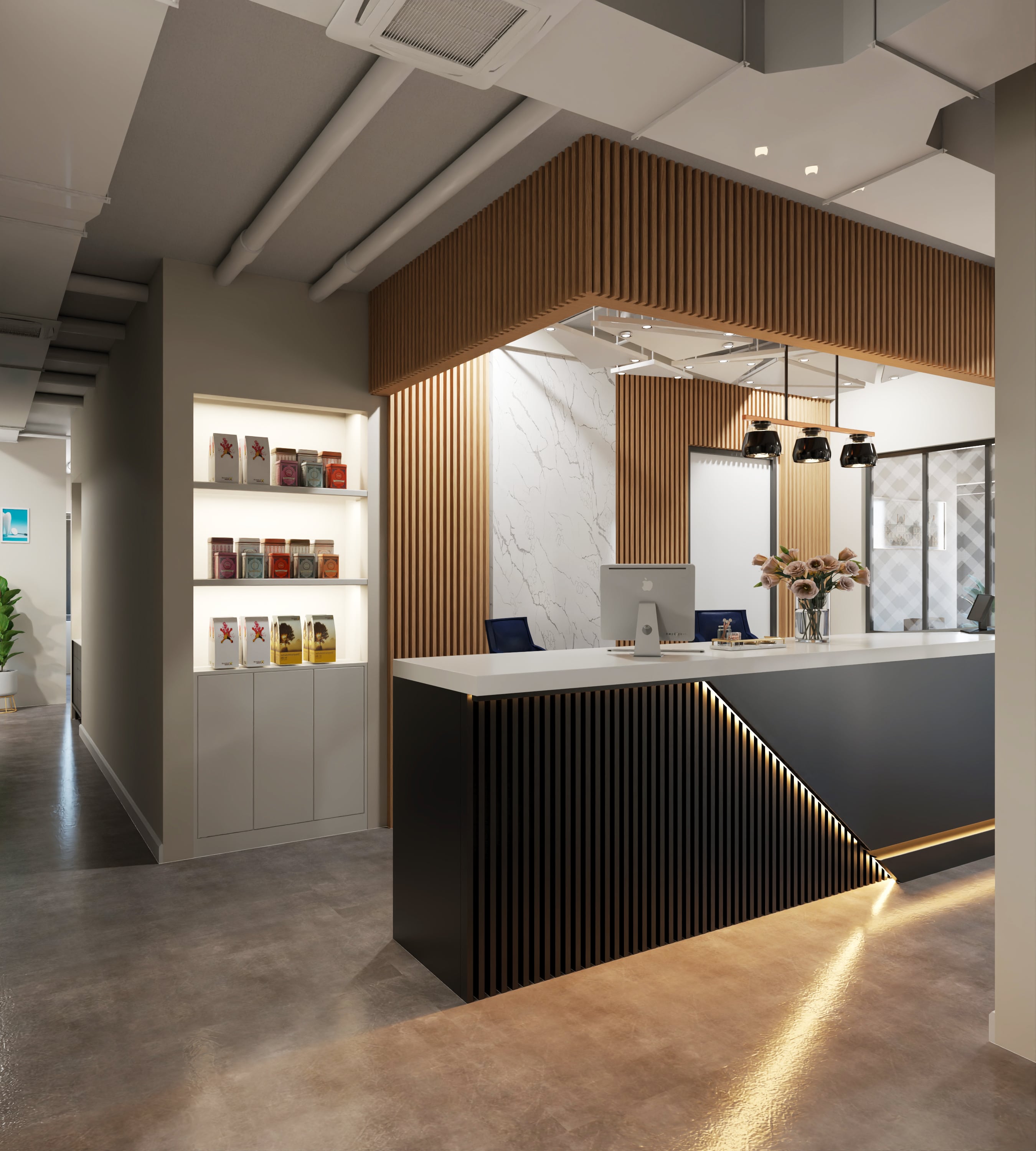 3D Interior Rendering for Reception by The 2D3D Floor Plan Company ...