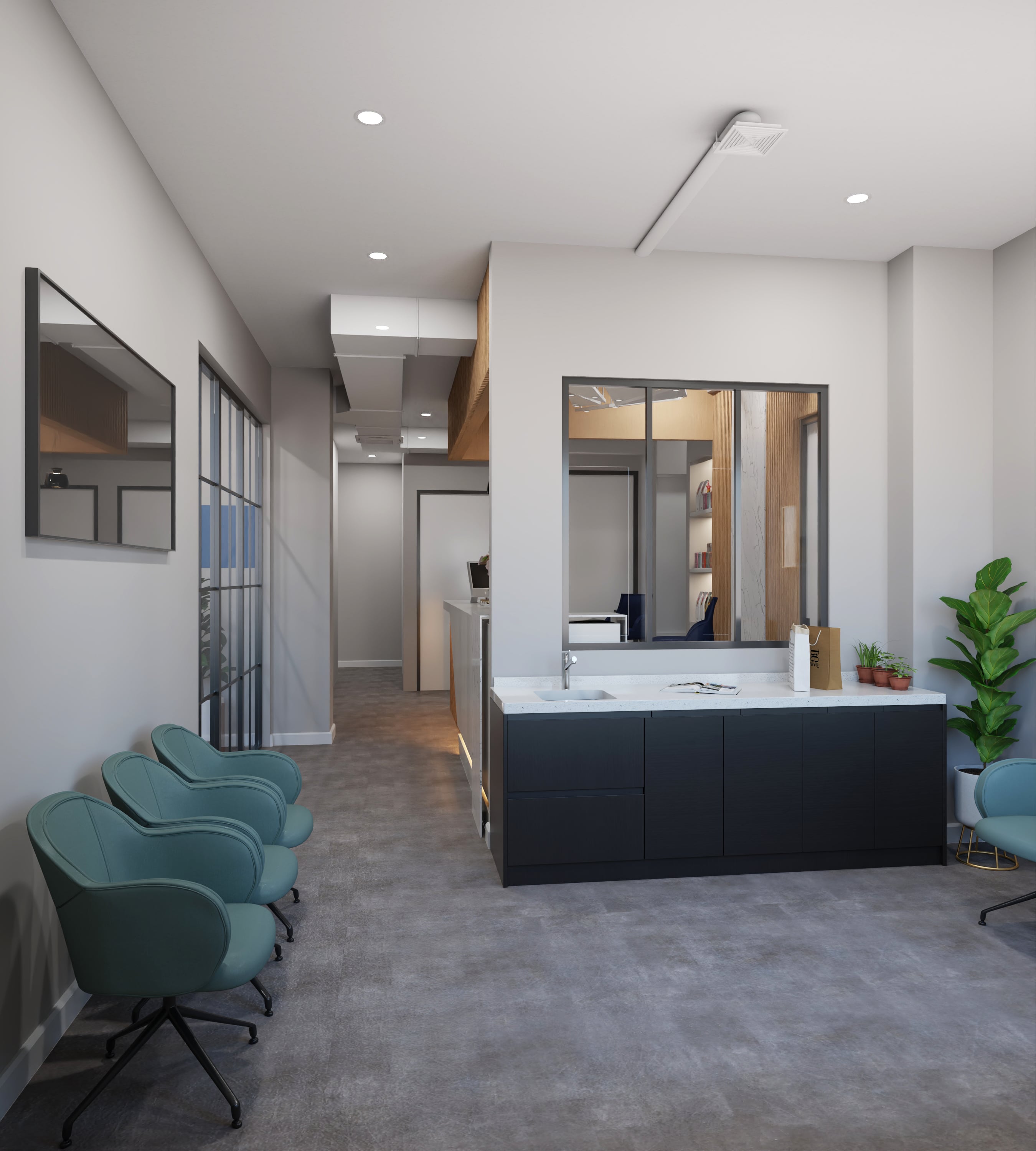 3D Interior Rendering for Waiting Room by The 2D3D Floor Plan Company ...