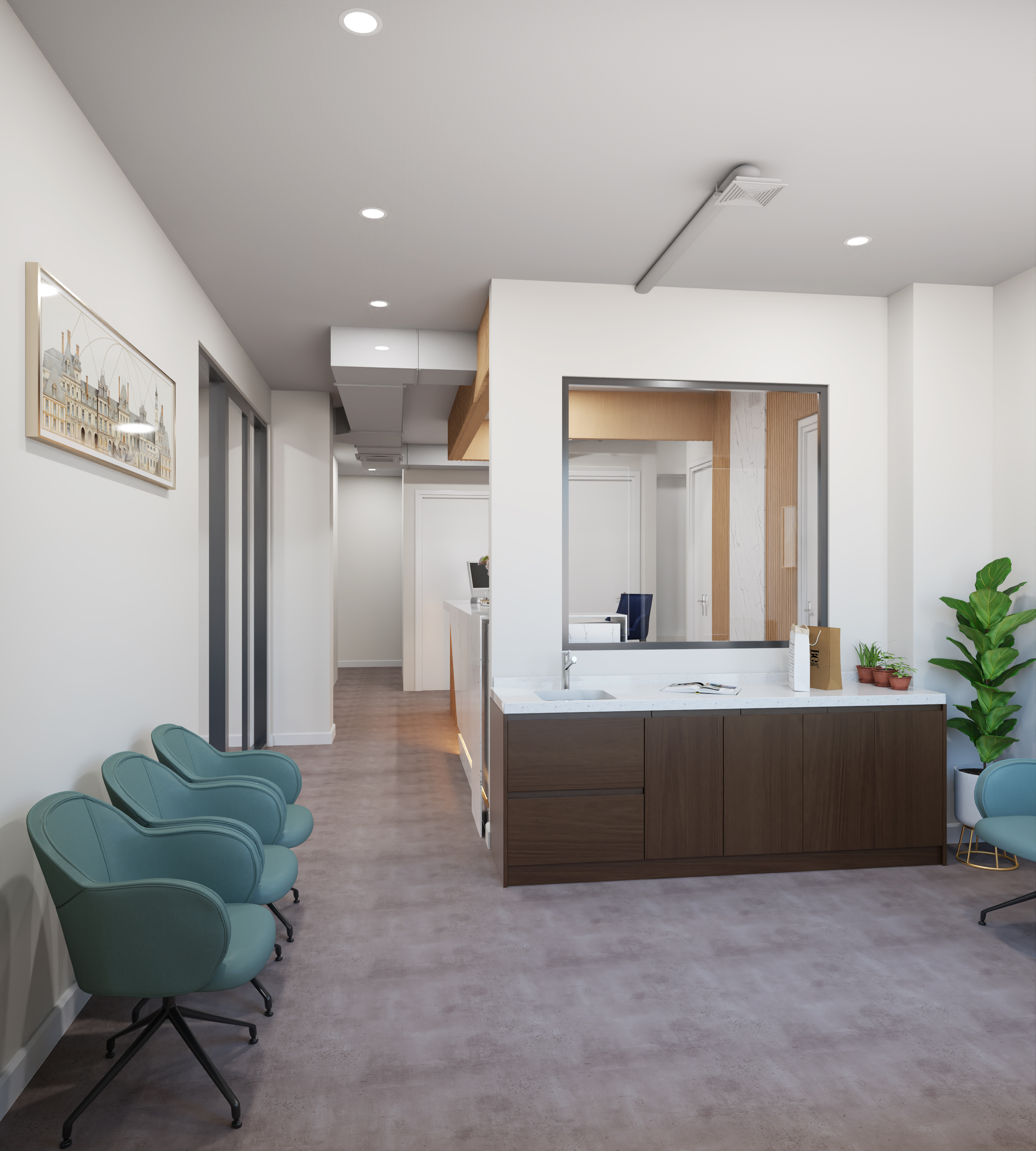 3D Interior Rendering for Waiting Room by The 2D3D Floor Plan Company ...