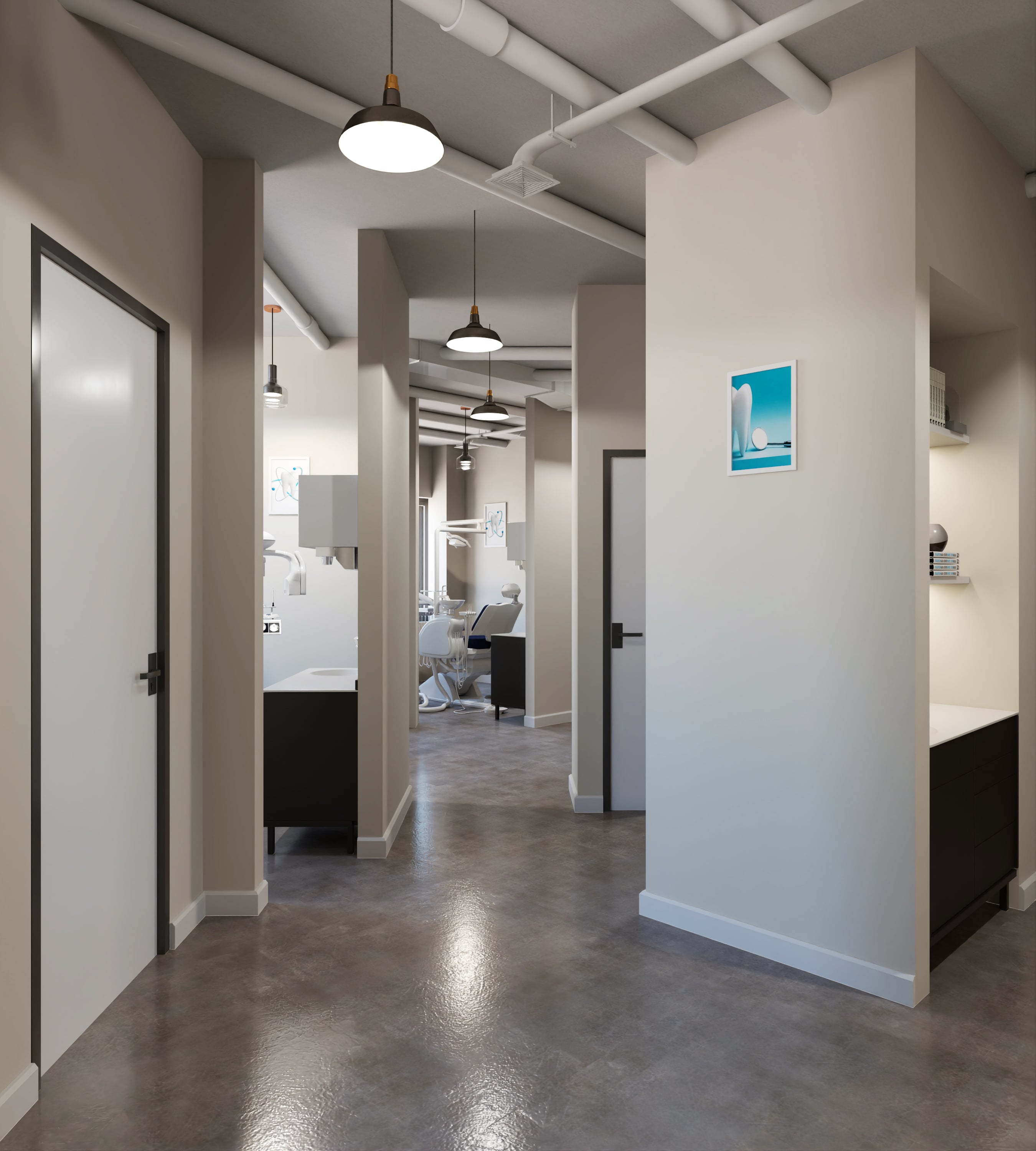 3D Interior Rendering for Hallway by The 2D3D Floor Plan Company ...