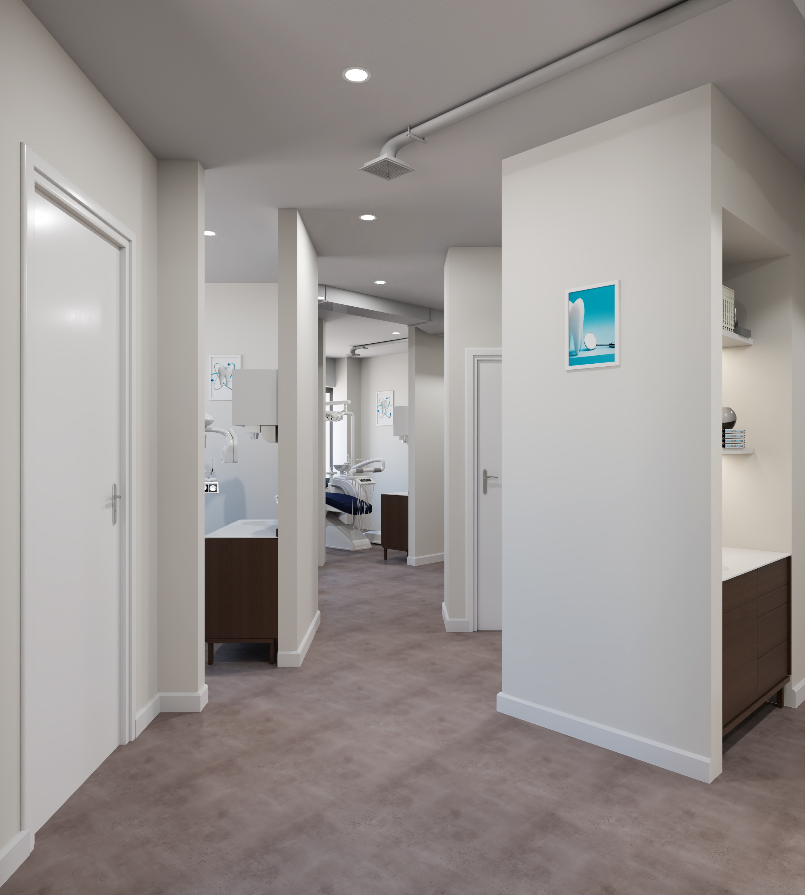 3D Interior Rendering for Hallway by The 2D3D Floor Plan Company ...