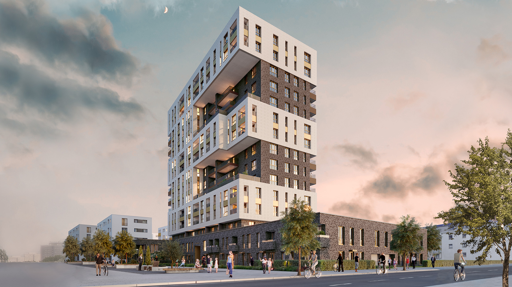 “Elevation E” residential high-rise by AS+P Albert Speer + Partner GmbH ...