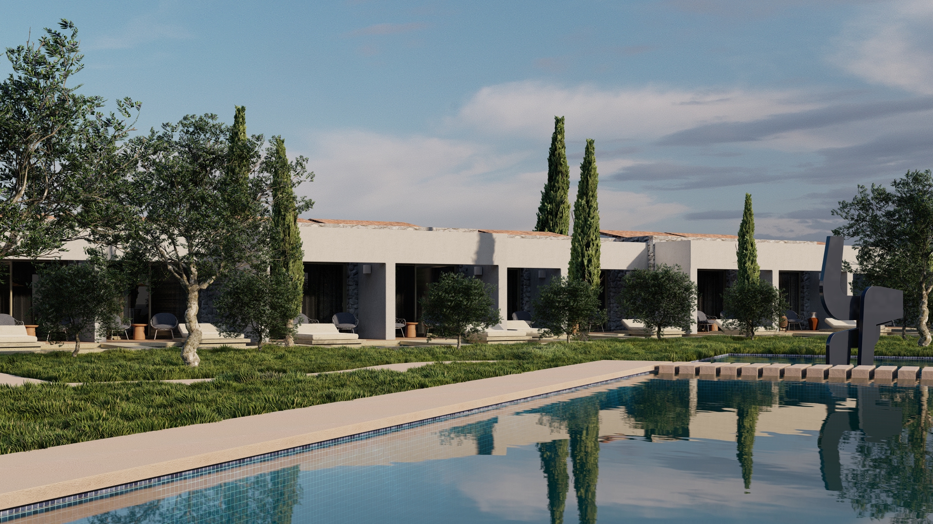 Full*moon - Hotel complex around an open-air fireplace by iraisynn ...