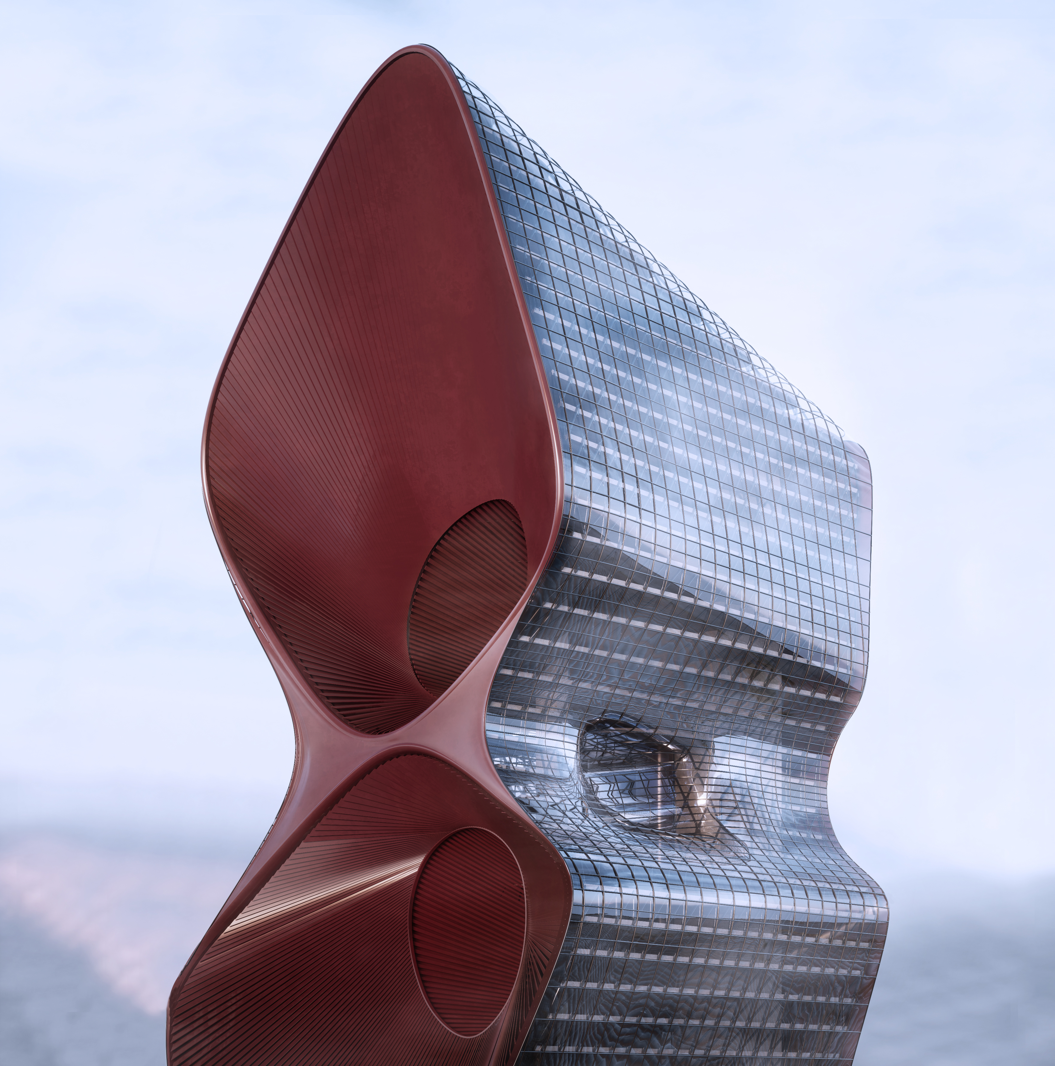 Sandstorm Absorbent Skyscraper by Kalbod Design Studio - Architizer