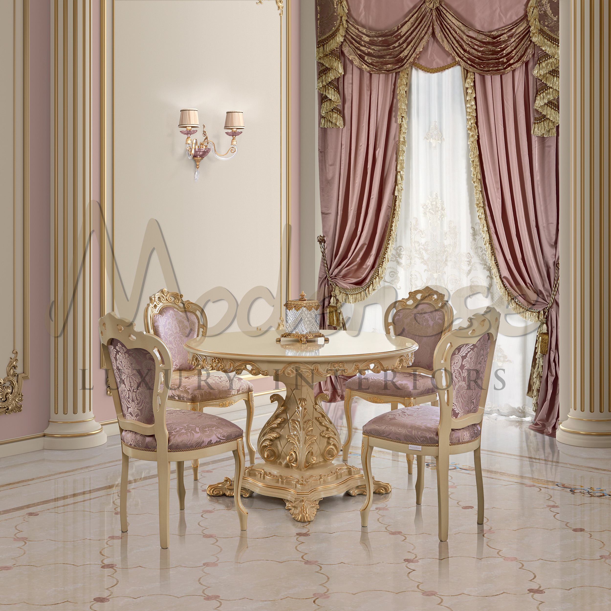 Luxury Rococo Pink Bedroom Design by MODENESE Luxury Interiors - Architizer