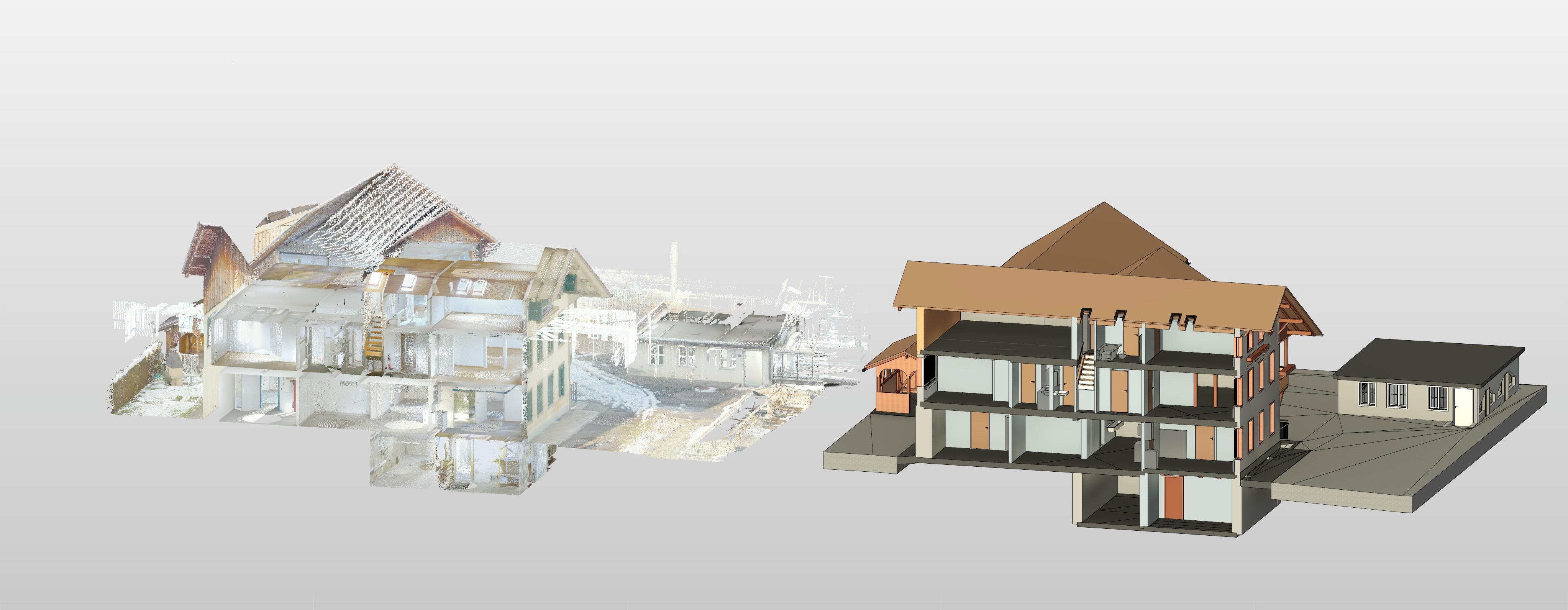 Scan to 3D CAD of a greenhouse building in Switzerland by Miviso GmbH ...