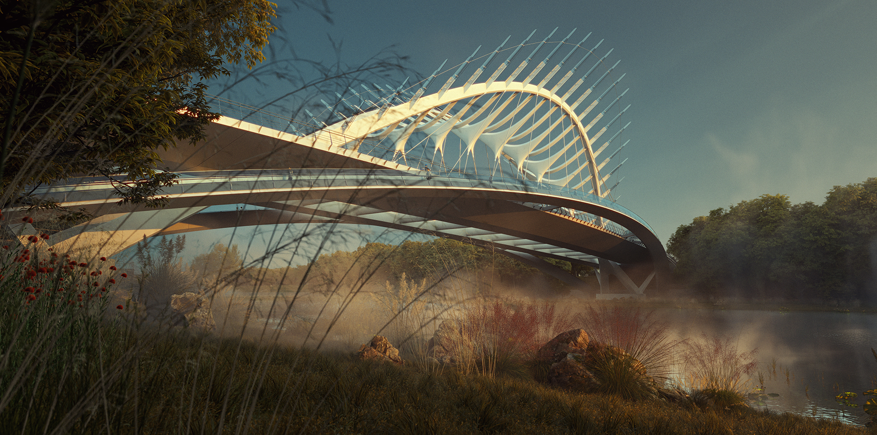 The Brocade Loom, Qinhuai New River Bridge by ATAH - Architizer