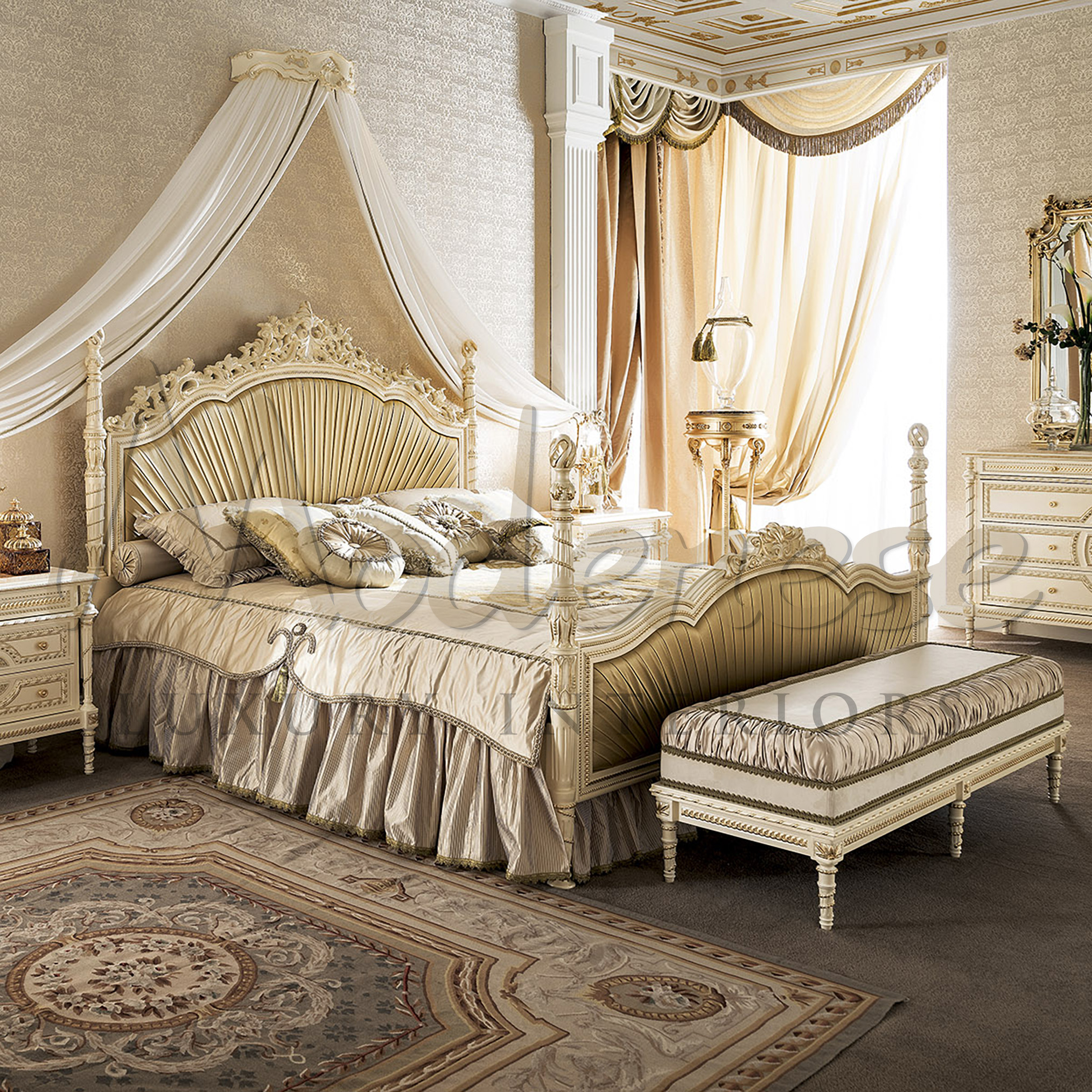Victorian Beige Bedroom by Modenese by MODENESE Luxury Interiors ...