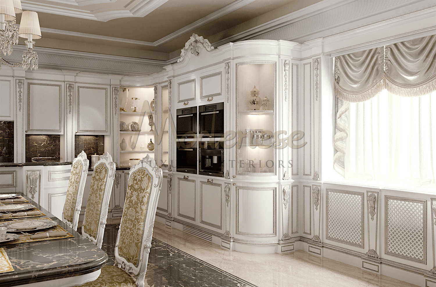 Baroque Style Kitchen Design by MODENESE Luxury Interiors - Architizer