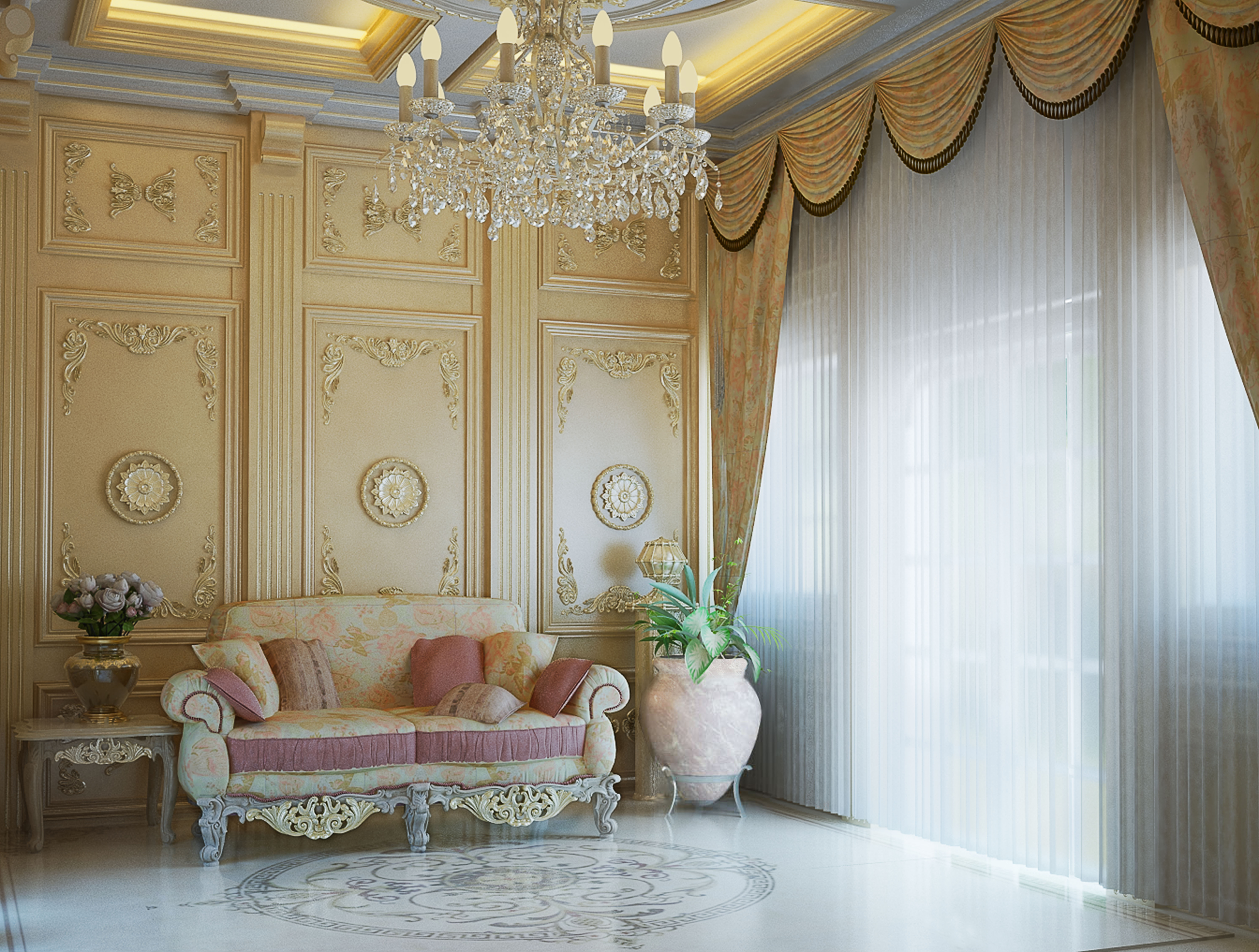 Classical Living Room Design For House in Kenya by MODENESE Luxury ...