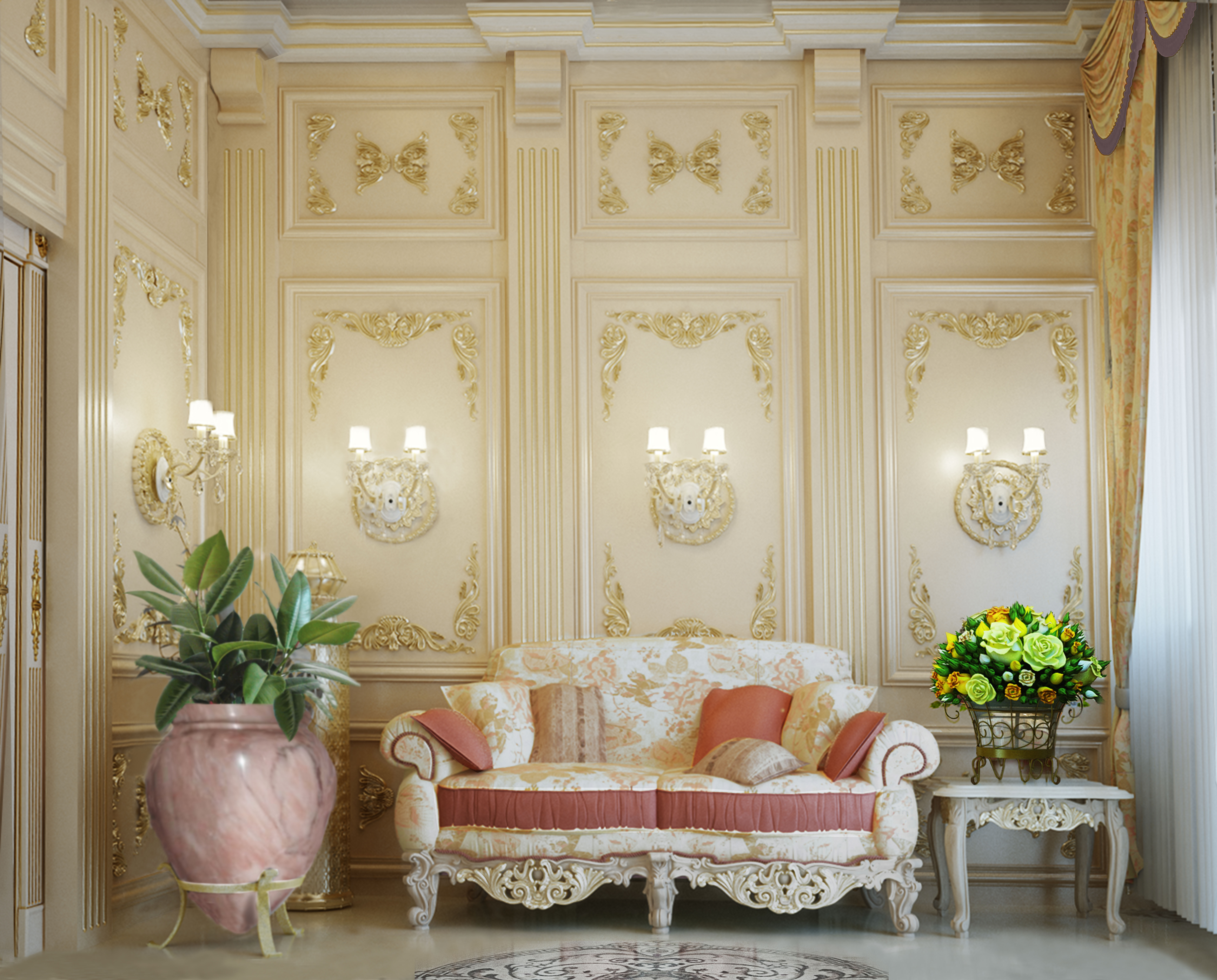 Classical Living Room Design For House in Kenya by MODENESE Luxury ...