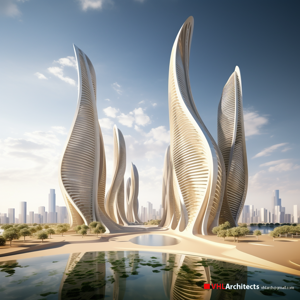 Futuristic city in the Saudi Arabian desert by VHLArchitecs by Vo Huu ...