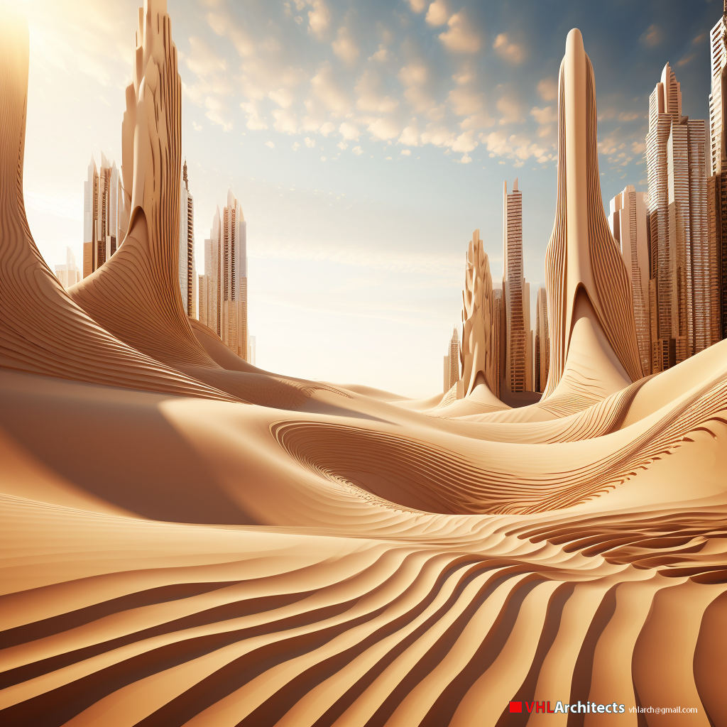 Futuristic city in the Saudi Arabian desert by VHLArchitecs by Vo Huu ...