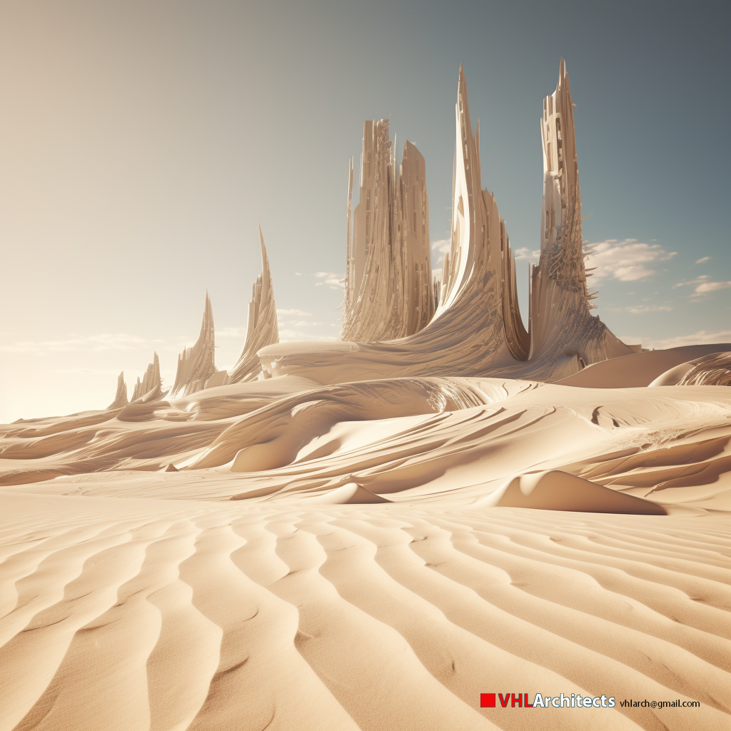 Futuristic city in the Saudi Arabian desert by VHLArchitecs by Vo Huu ...