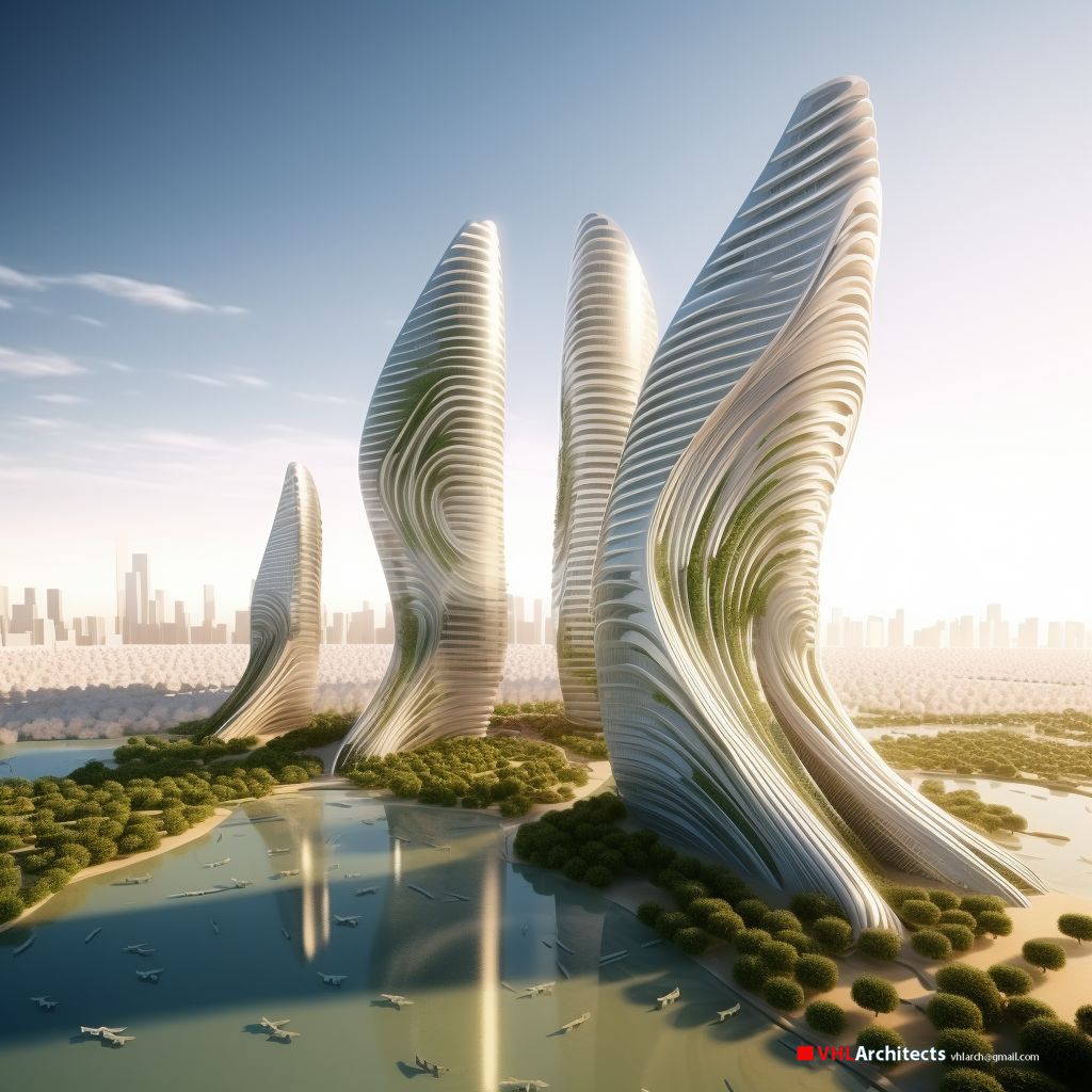 Futuristic city in the Saudi Arabian desert by VHLArchitecs by Vo Huu ...