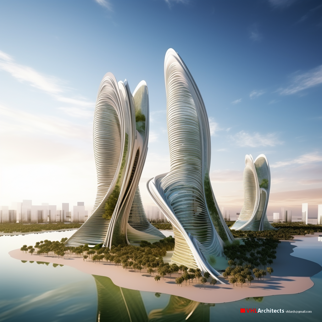Futuristic city in the Saudi Arabian desert by VHLArchitecs by Vo Huu ...