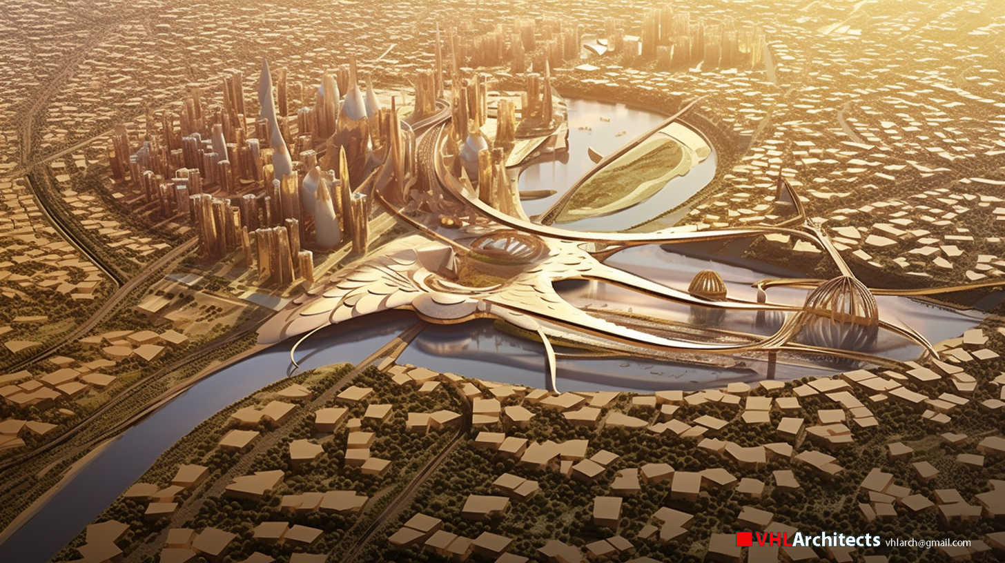 Futuristic city in the Saudi Arabian desert by VHLArchitecs by Vo Huu ...