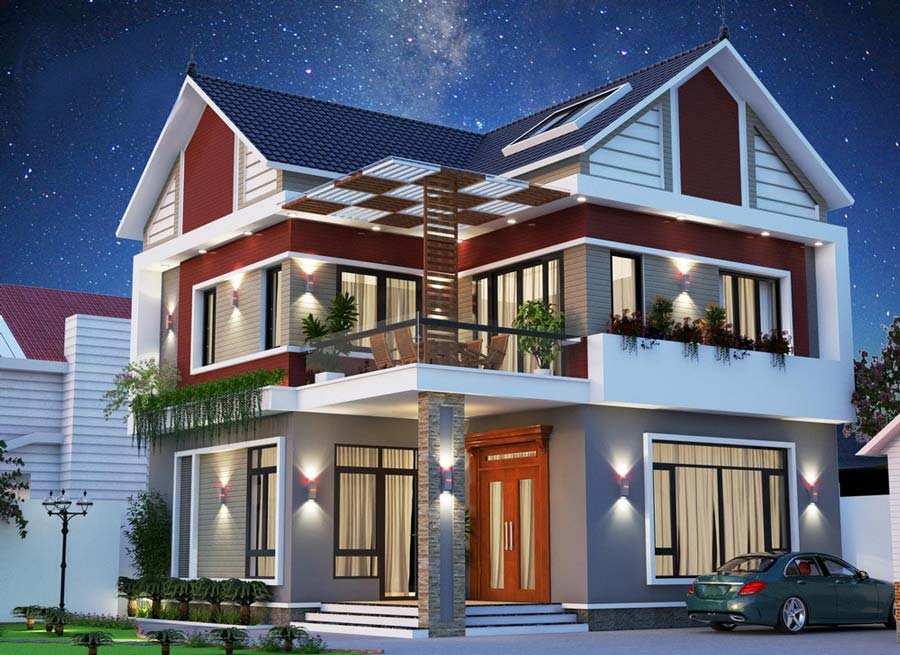 Những mẫu nhà mái Thái 2 tầng đẹp hiện đại xu hướng mới by NEOHouse CTy ...