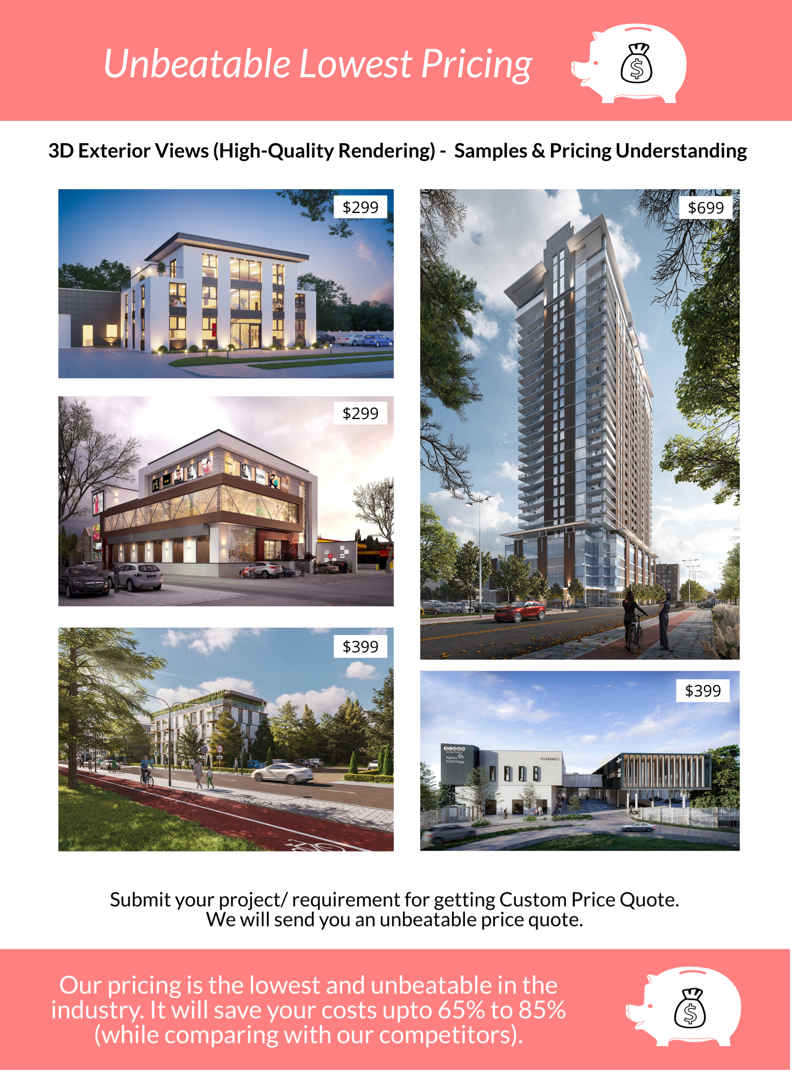 3D Exterior Rendering Houston, Texas by The 2D3D Floor Plan Company ...