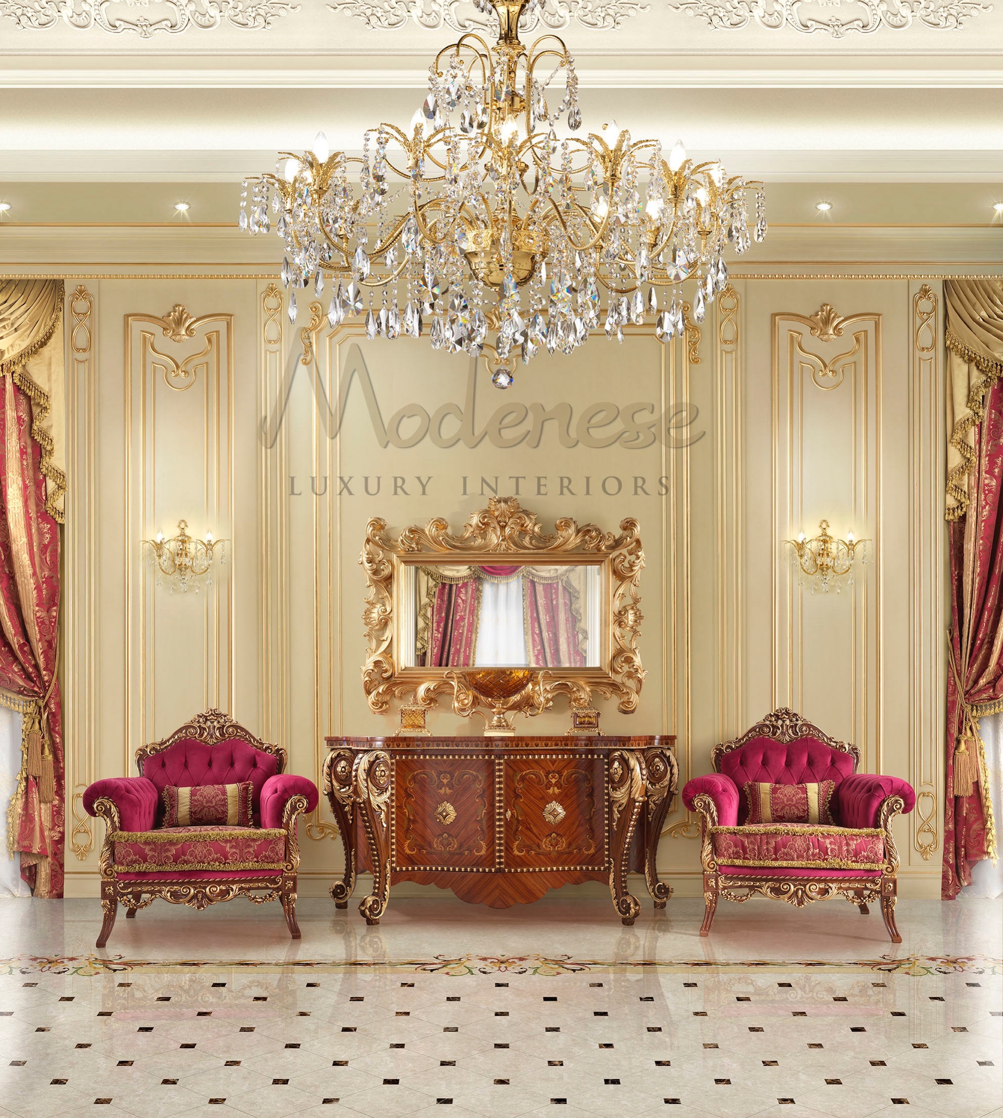 Luxury Red Furniture Collection For Exquisite House by MODENESE Luxury ...