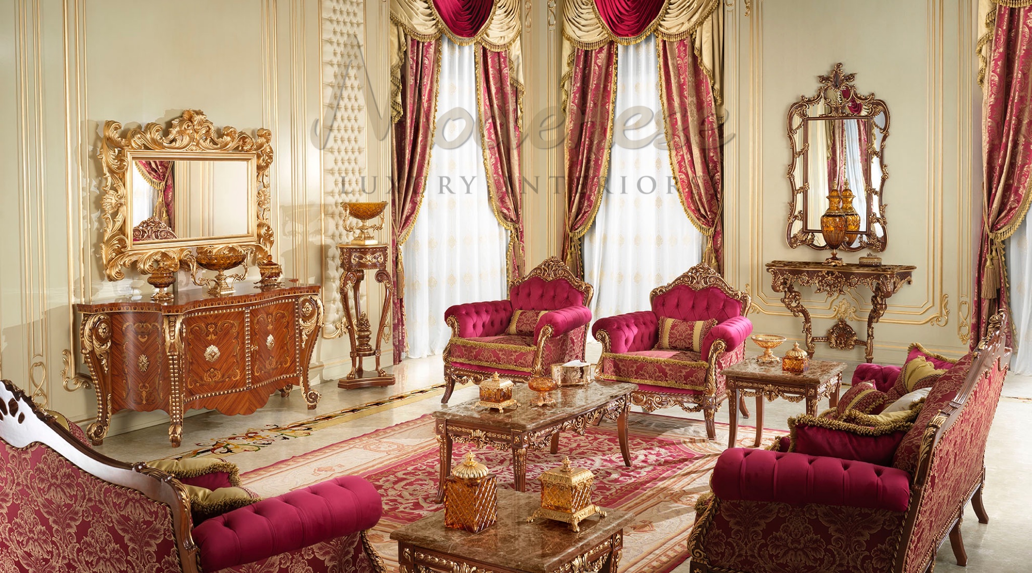 Luxury Red Furniture Collection For Exquisite House by MODENESE Luxury ...