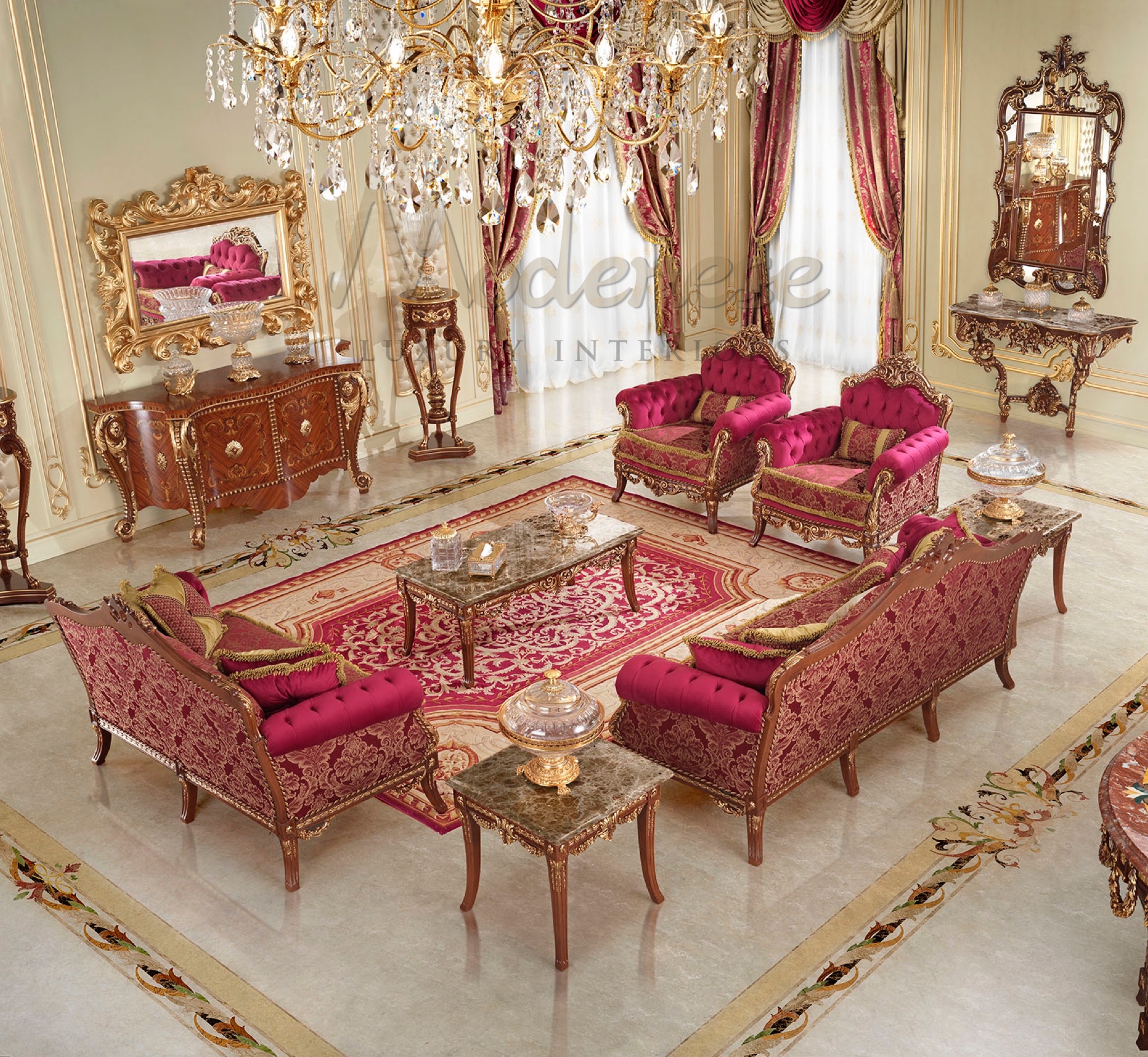 Luxury Red Furniture Collection For Exquisite House by MODENESE Luxury ...