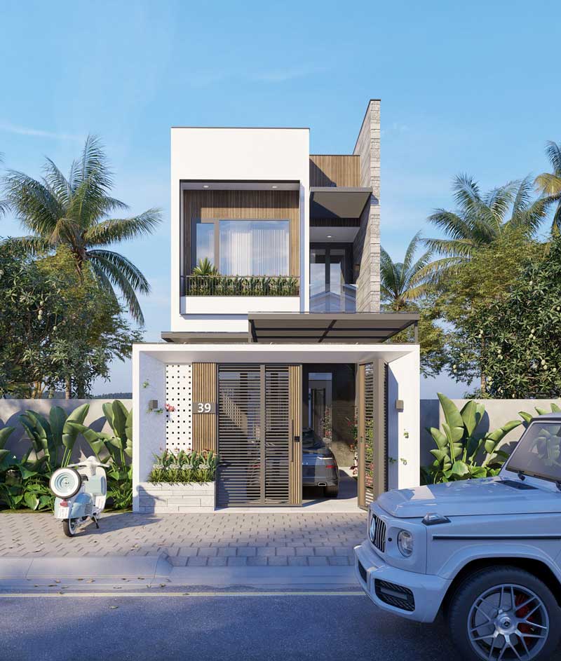 Mẫu thiết kế 4x12 nhà 1 trệt 1 lầu hiện đại đẹp by NEOHouse CTy Thiết ...