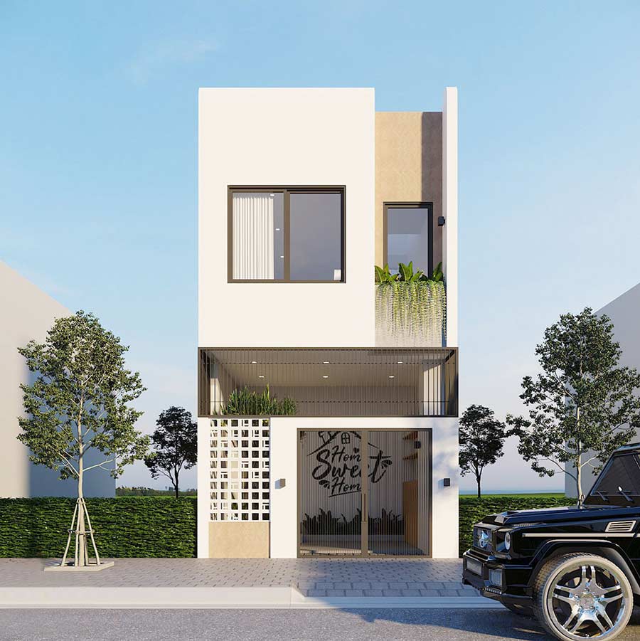 Mẫu thiết kế 4x12 nhà 1 trệt 1 lầu hiện đại đẹp by NEOHouse CTy Thiết ...