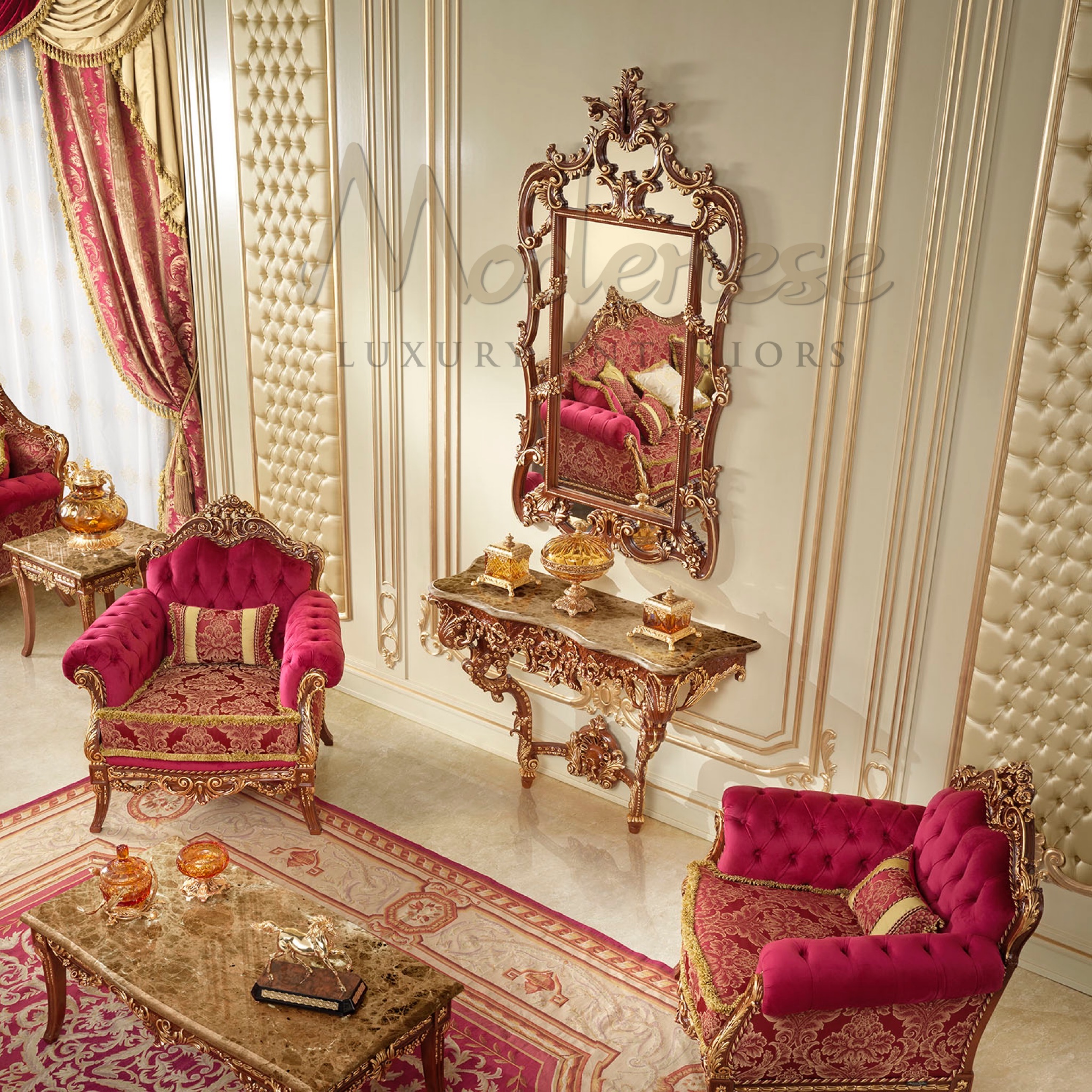 Royal Red Furniture For Luxury Interior by MODENESE Luxury Interiors ...