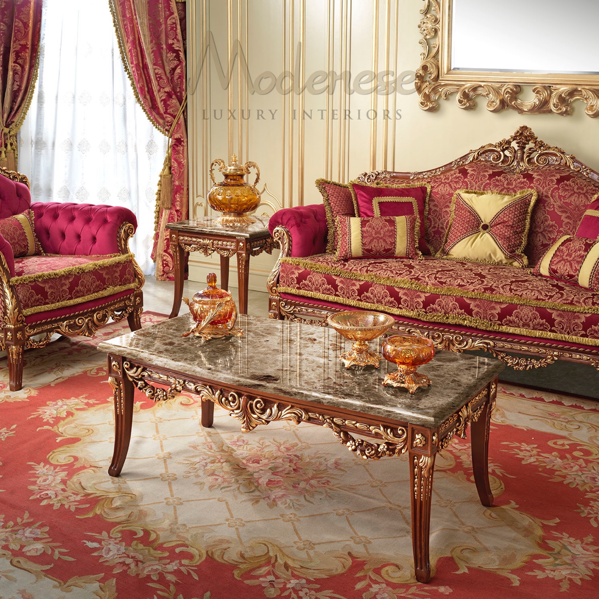 Royal Red Furniture For Luxury Interior by MODENESE Luxury Interiors ...