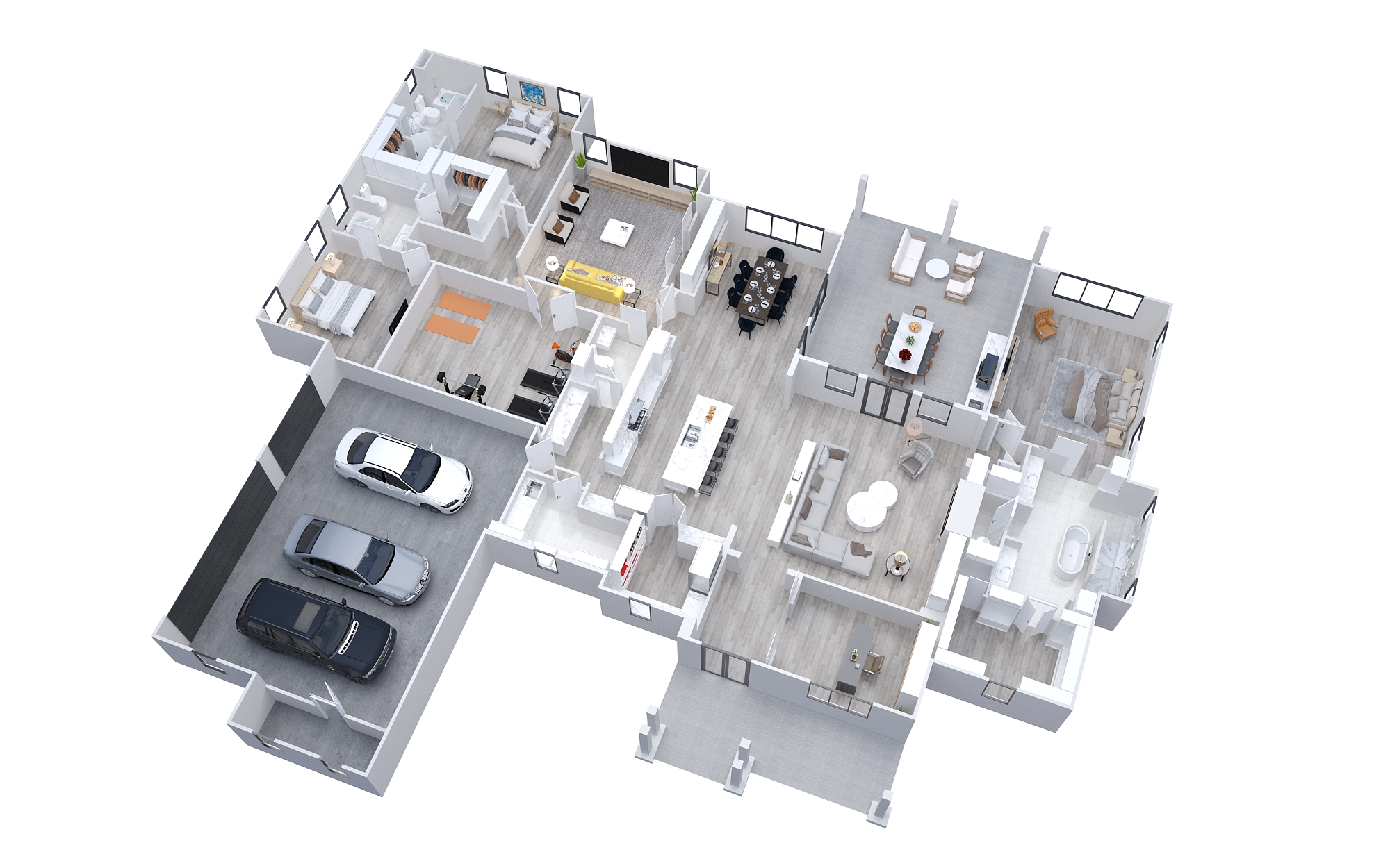 3D Floor Plan Renderings Detroit, Michigan by The 2D3D Floor Plan ...