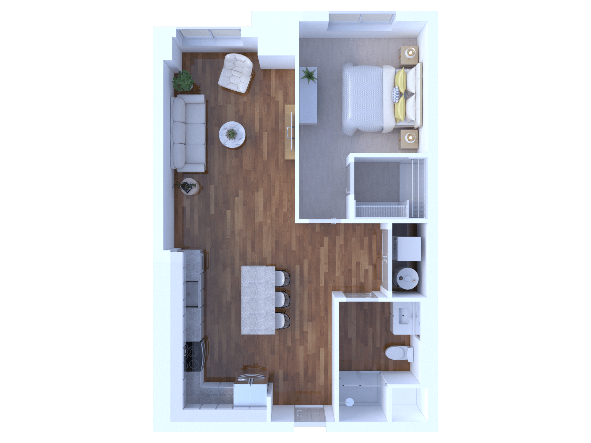 Carolina Charleston House Plans 3D Floor Plan Rendering Charleston,