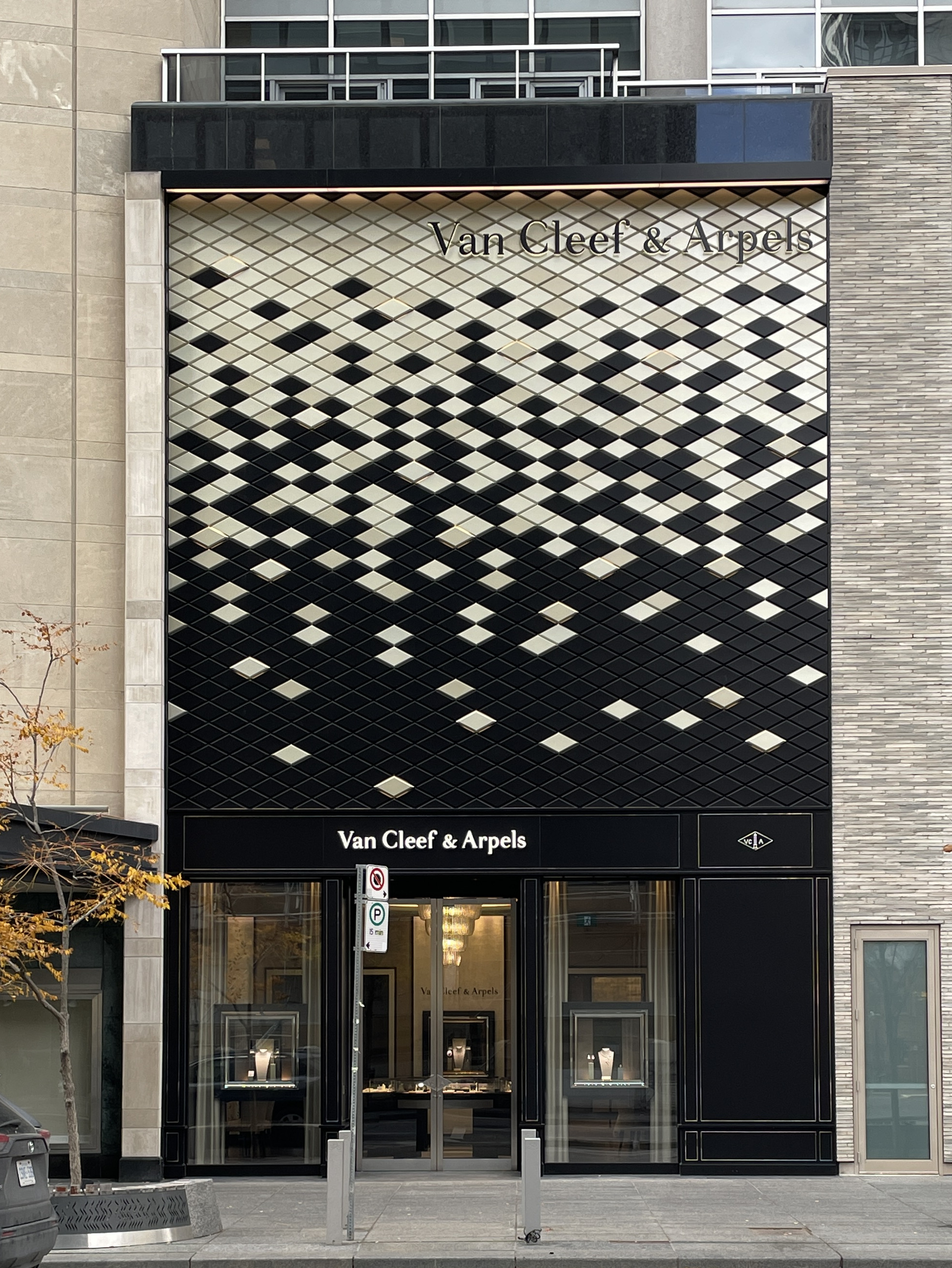 Storefront with Back-Lit Cast-Aluminum Diamond Tiles by Nicholas Jay ...
