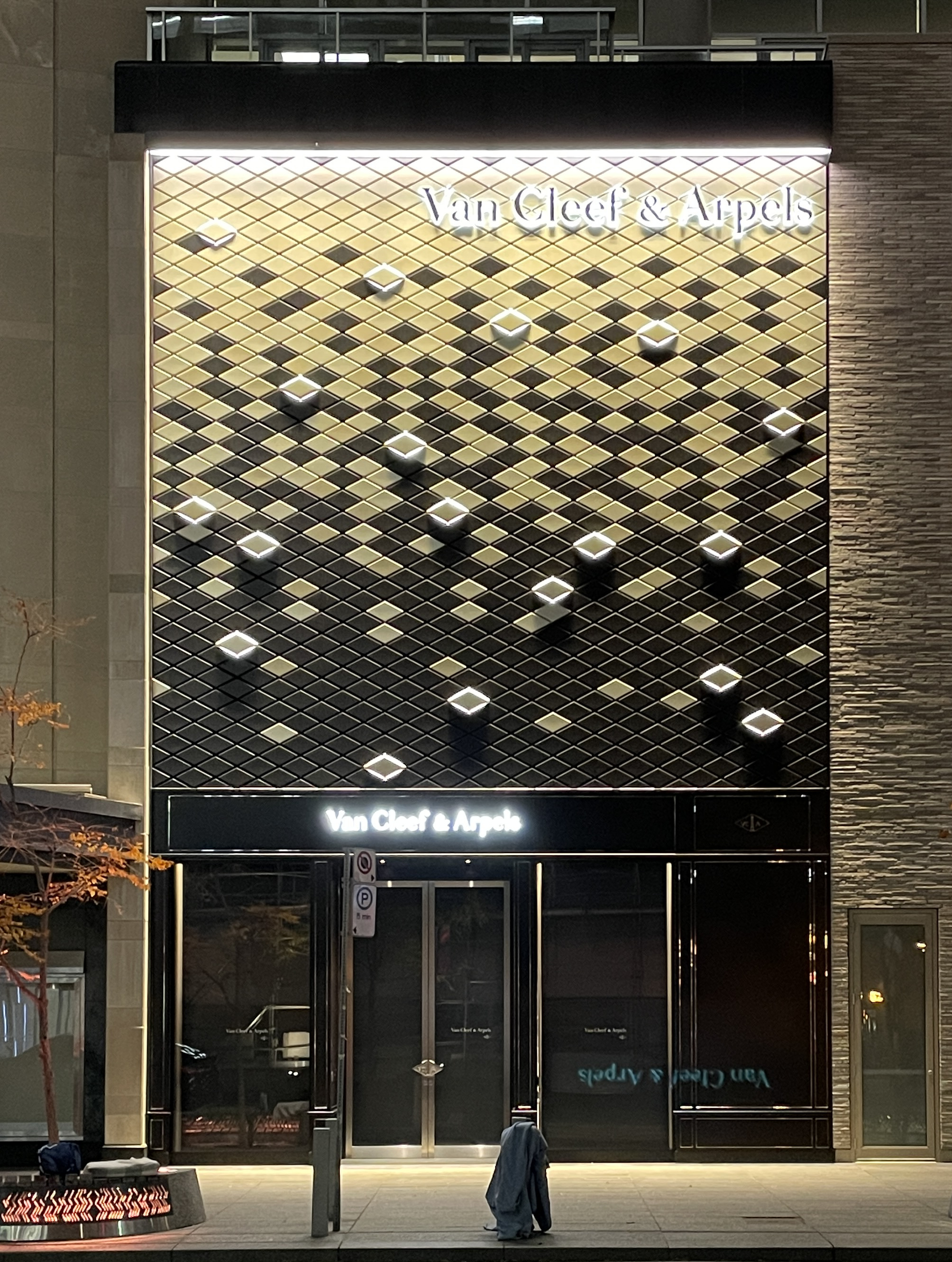 Storefront with Back-Lit Cast-Aluminum Diamond Tiles by Nicholas Jay ...