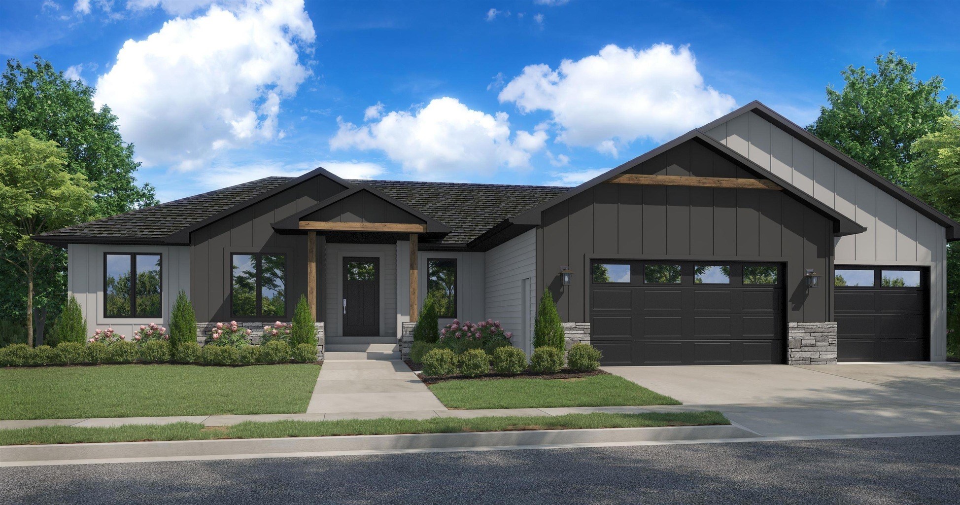 3D Residential Front Rendering Services by The 2D3D Floor Plan Company ...