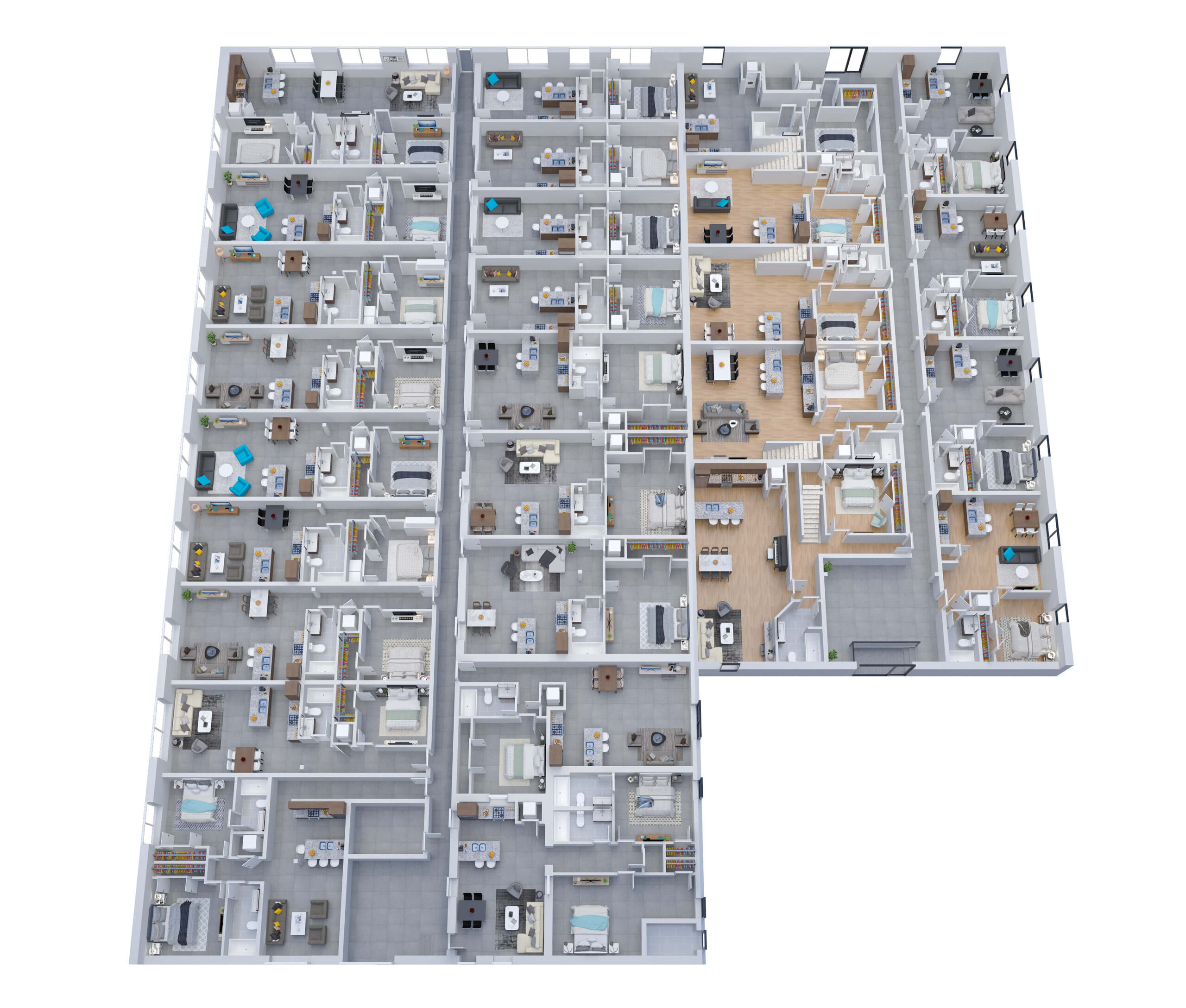 3D Rendering Building Plans by The 2D3D Floor Plan Company - Architizer