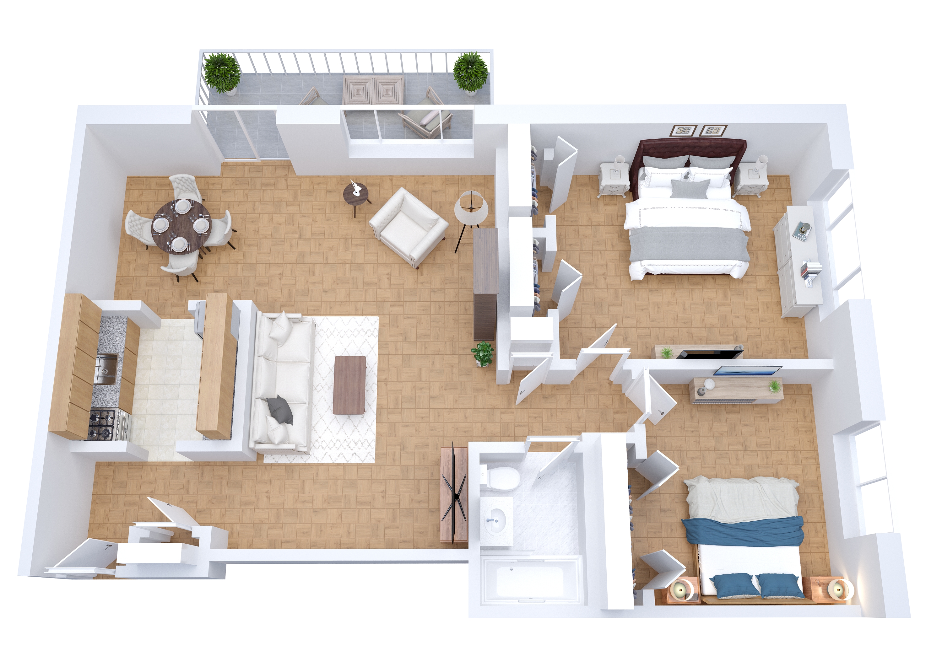 3D Floor Plan Rendering Pittsburgh, Pennsylvania by The 2D3D Floor Plan ...