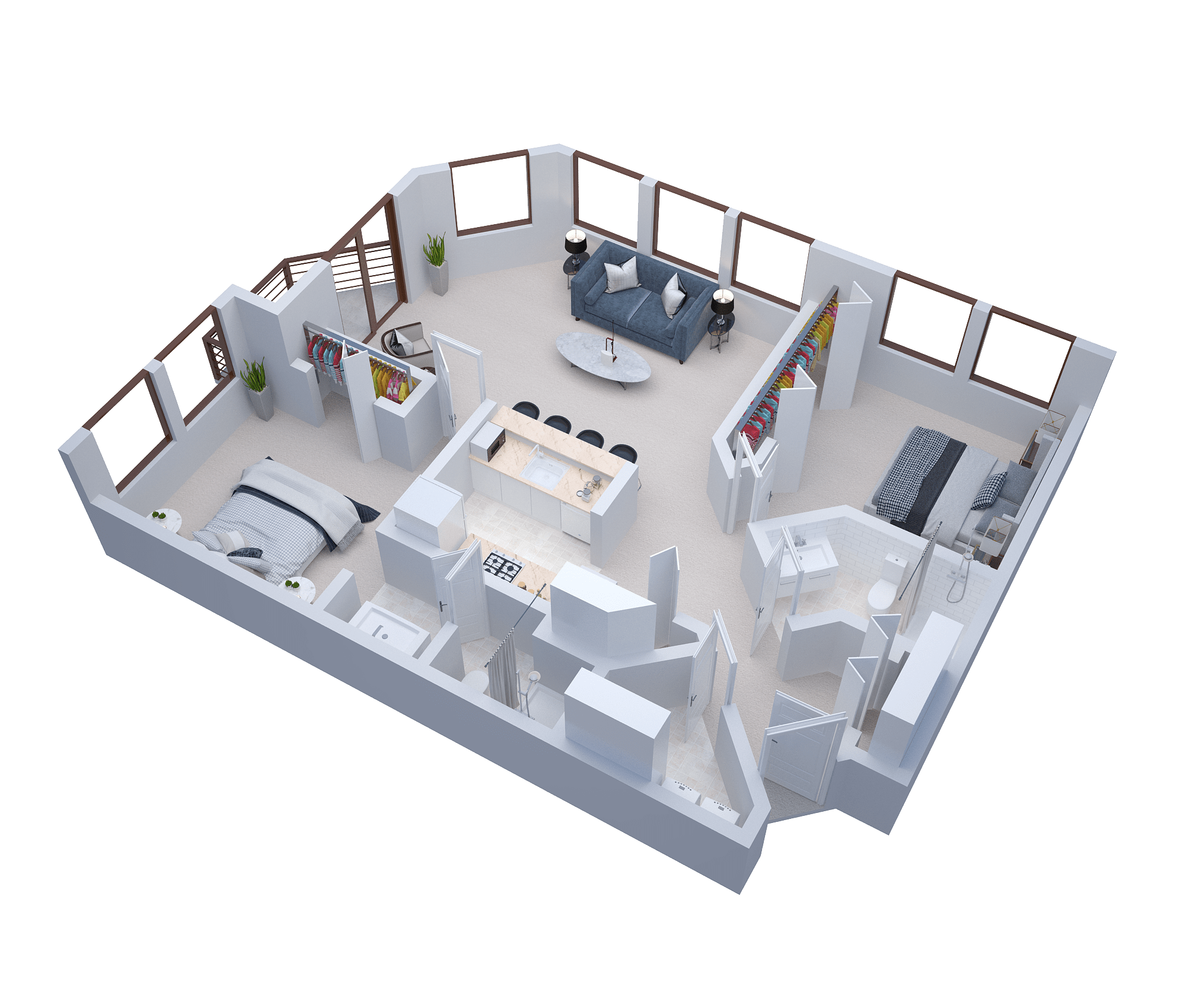 3D Floor Plan Rendering Rapid City, South Dakota by The 2D3D Floor Plan ...