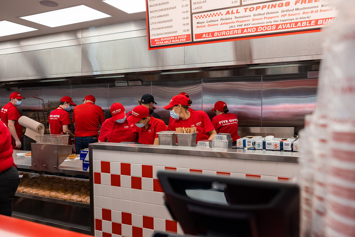 Five Guys, Penrith. Restaurant Design - Australia. by COOOP. - Architizer