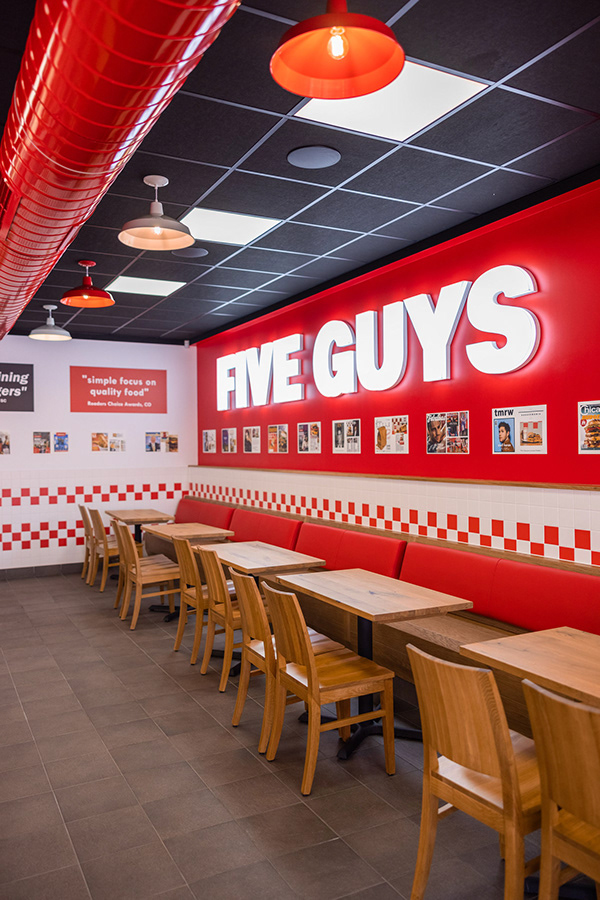 Five Guys, Penrith. Restaurant Design - Australia. by COOOP. - Architizer